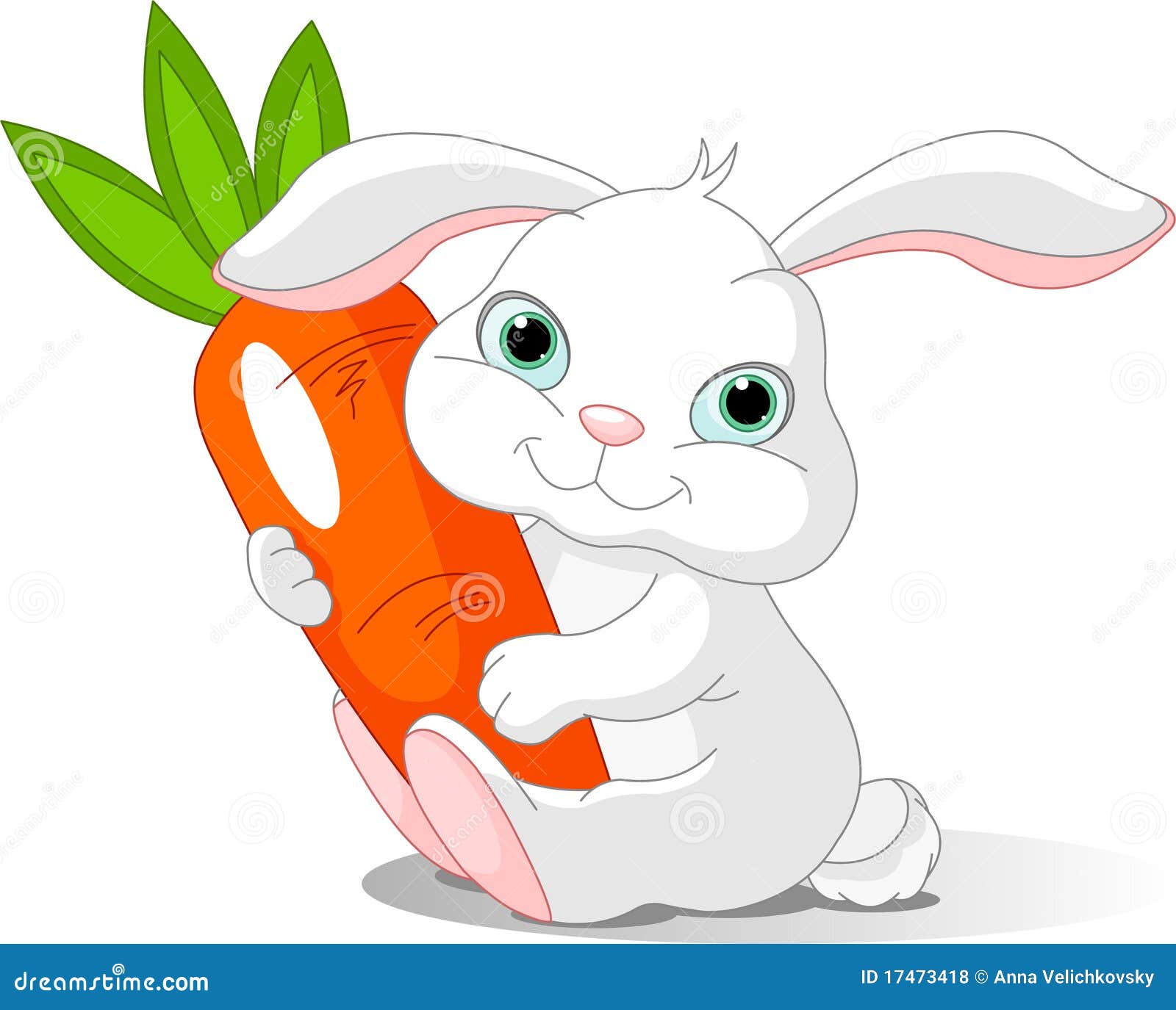 Rabbit holds giant carrot stock vector. Illustration of carrot - 17473418
