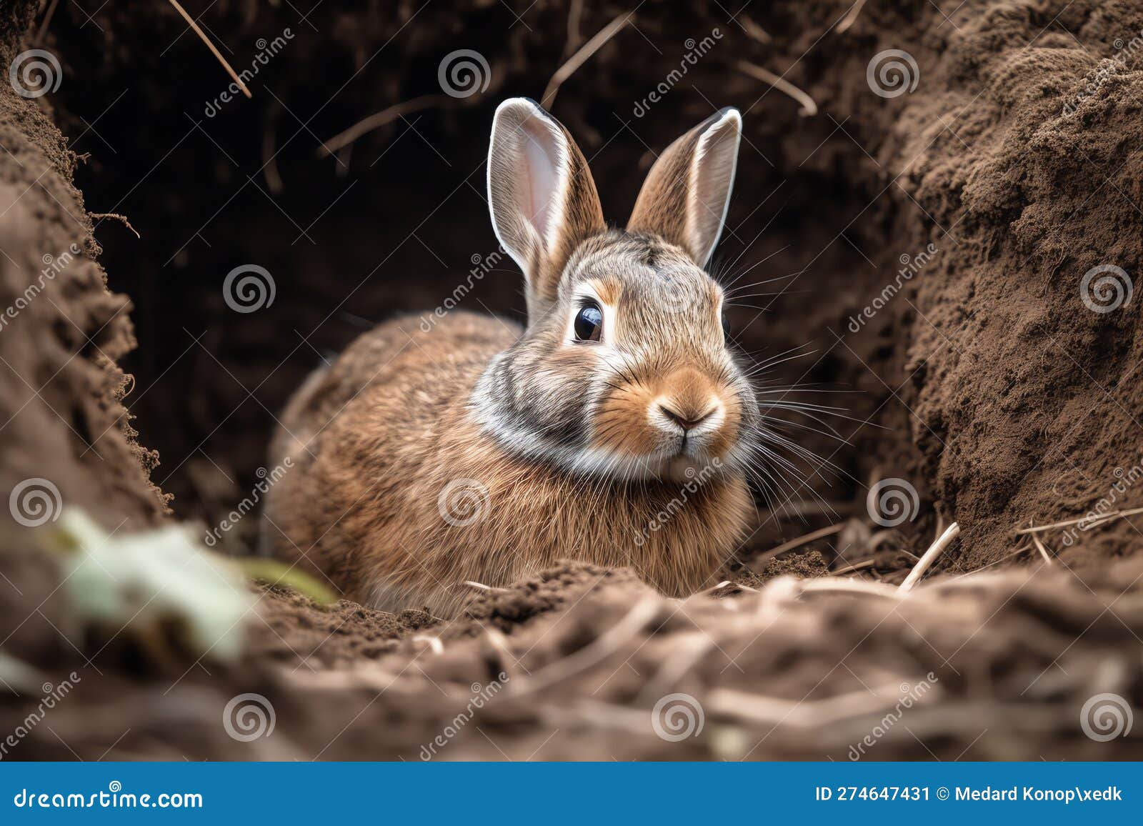 Rabbit in the Hole. Animal in the Nature. Rabbit in the Hole. Made with ...