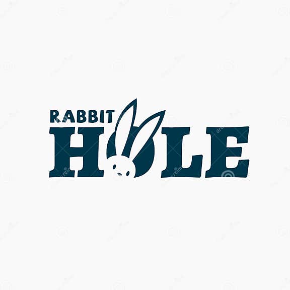 Rabbit hole logo stock vector. Illustration of cartoon - 88899569