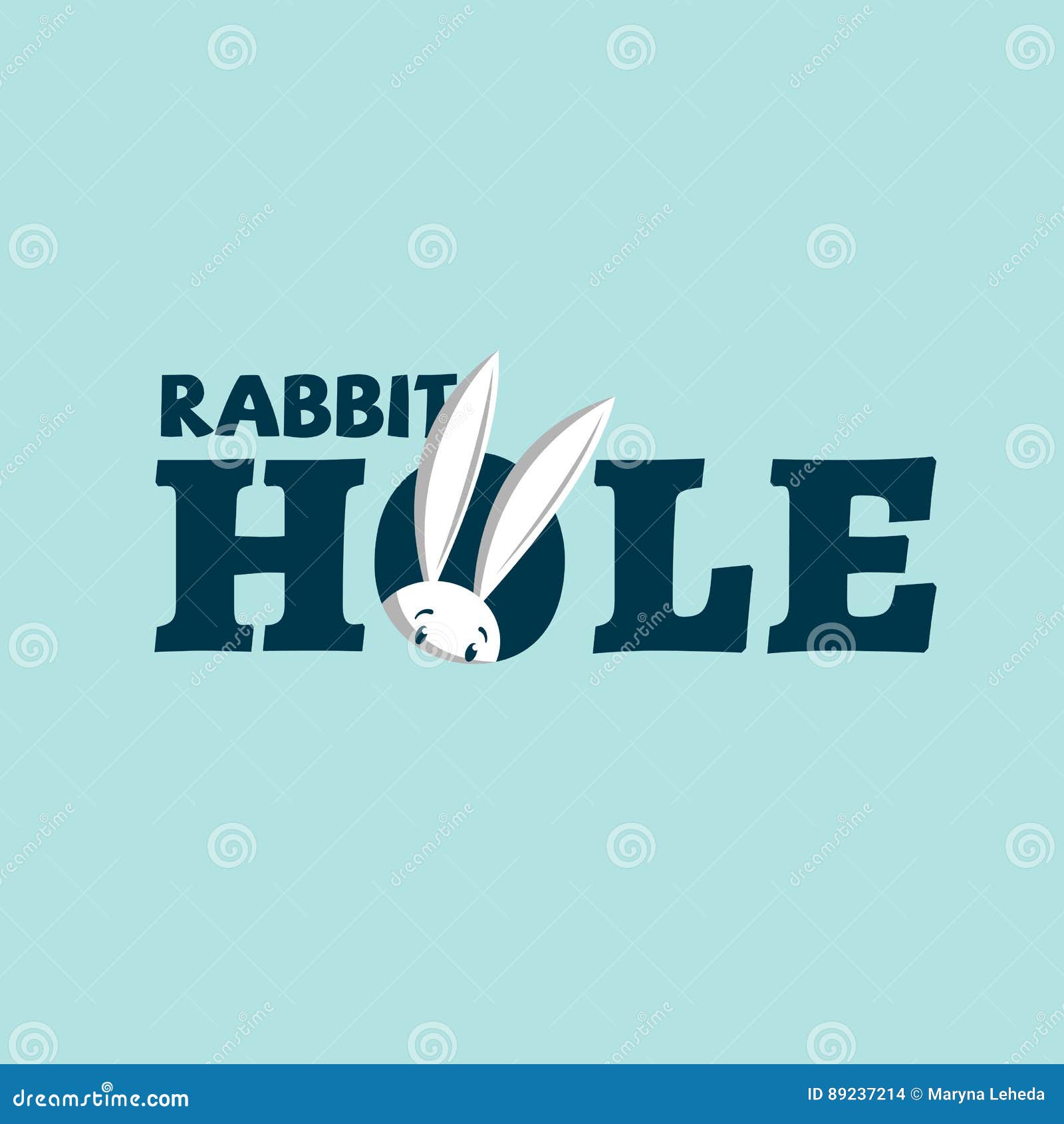 Rabbit hole logo stock vector. Illustration of creative - 89237214