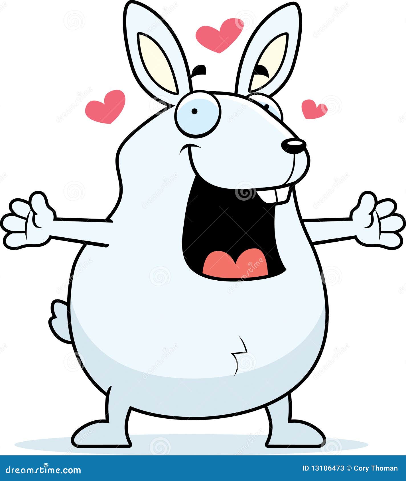 Rabbit Hug stock vector. Illustration of cartoon, excited - 13106473