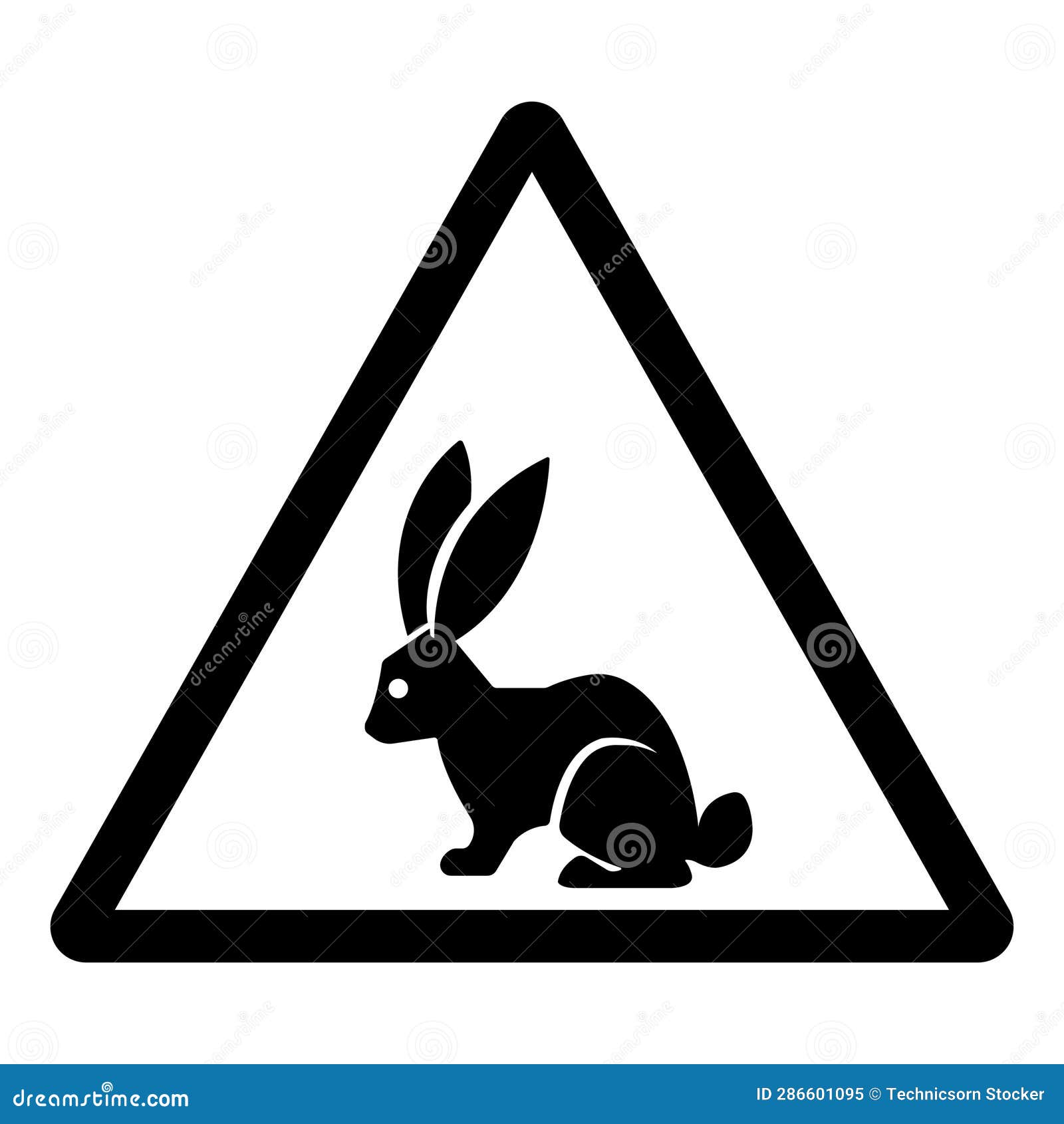 Rabbit Hunter Area Symbol Sign, Vector Illustration, Isolate on White ...