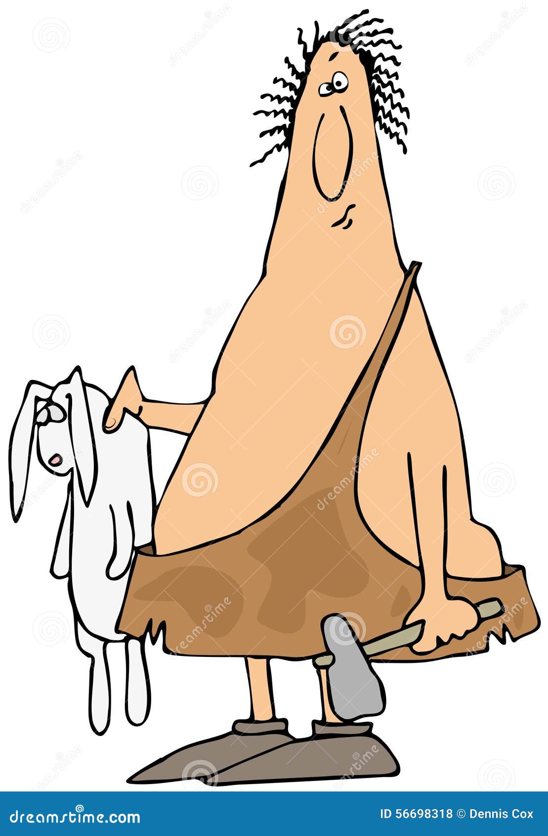 Rabbit hunter stock illustration. Illustration of white - 56698318