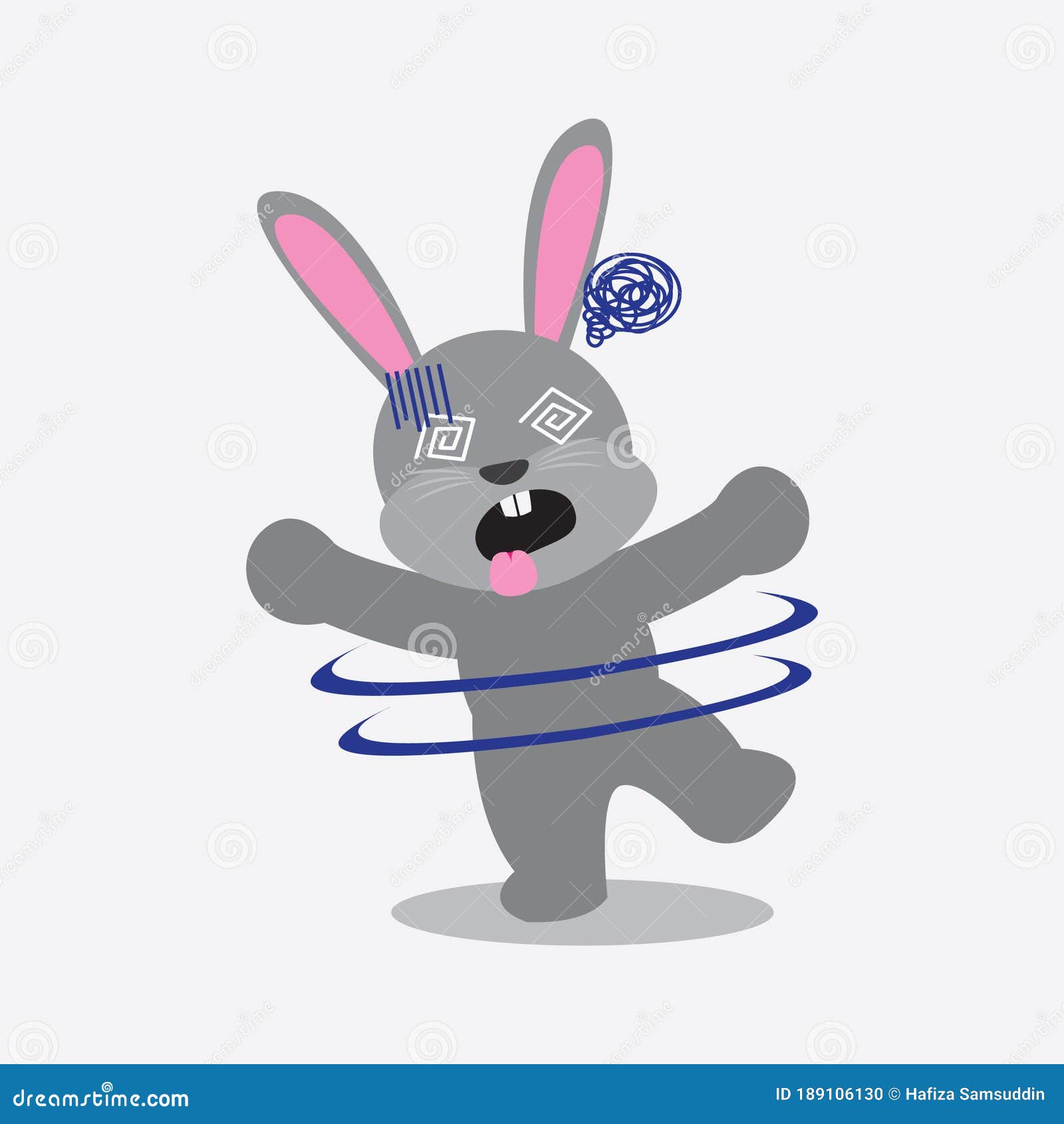 Rabbit Hypnotized. Vector Illustration Decorative Design Stock Vector ...