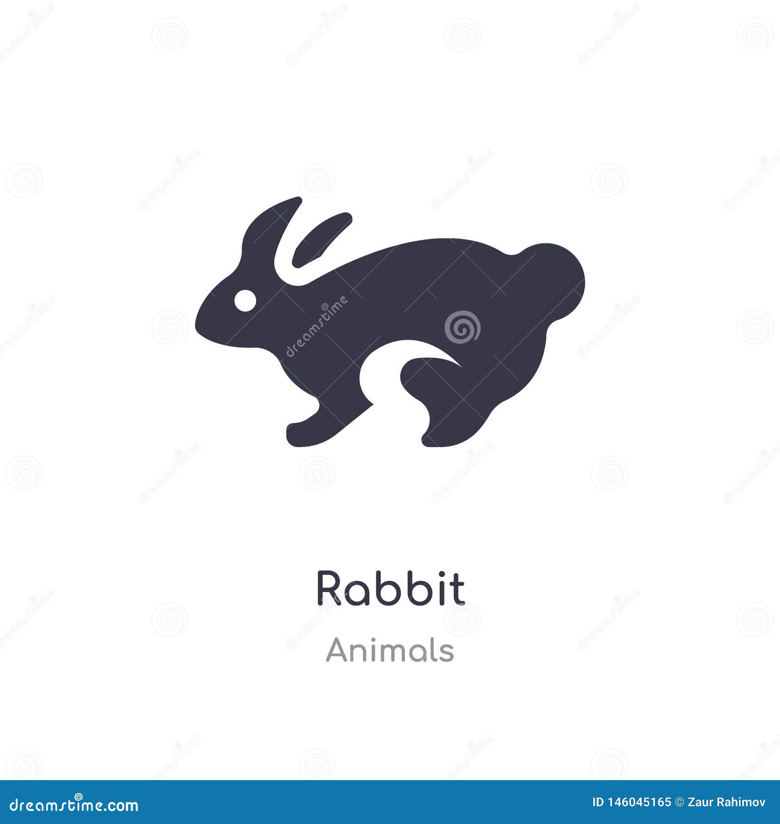 Rabbit Icon. Isolated Rabbit Icon Vector Illustration from Animals ...