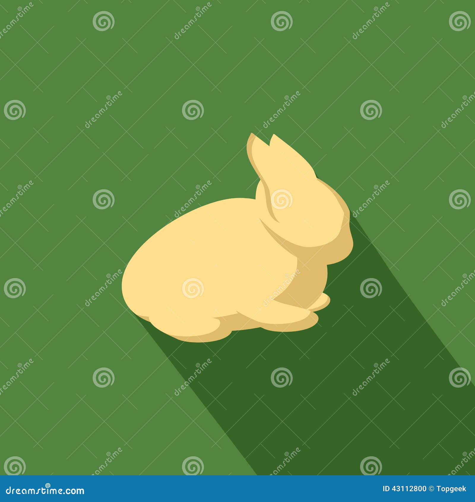 Rabbit icon stock vector. Illustration of jumping, beautiful - 43112800
