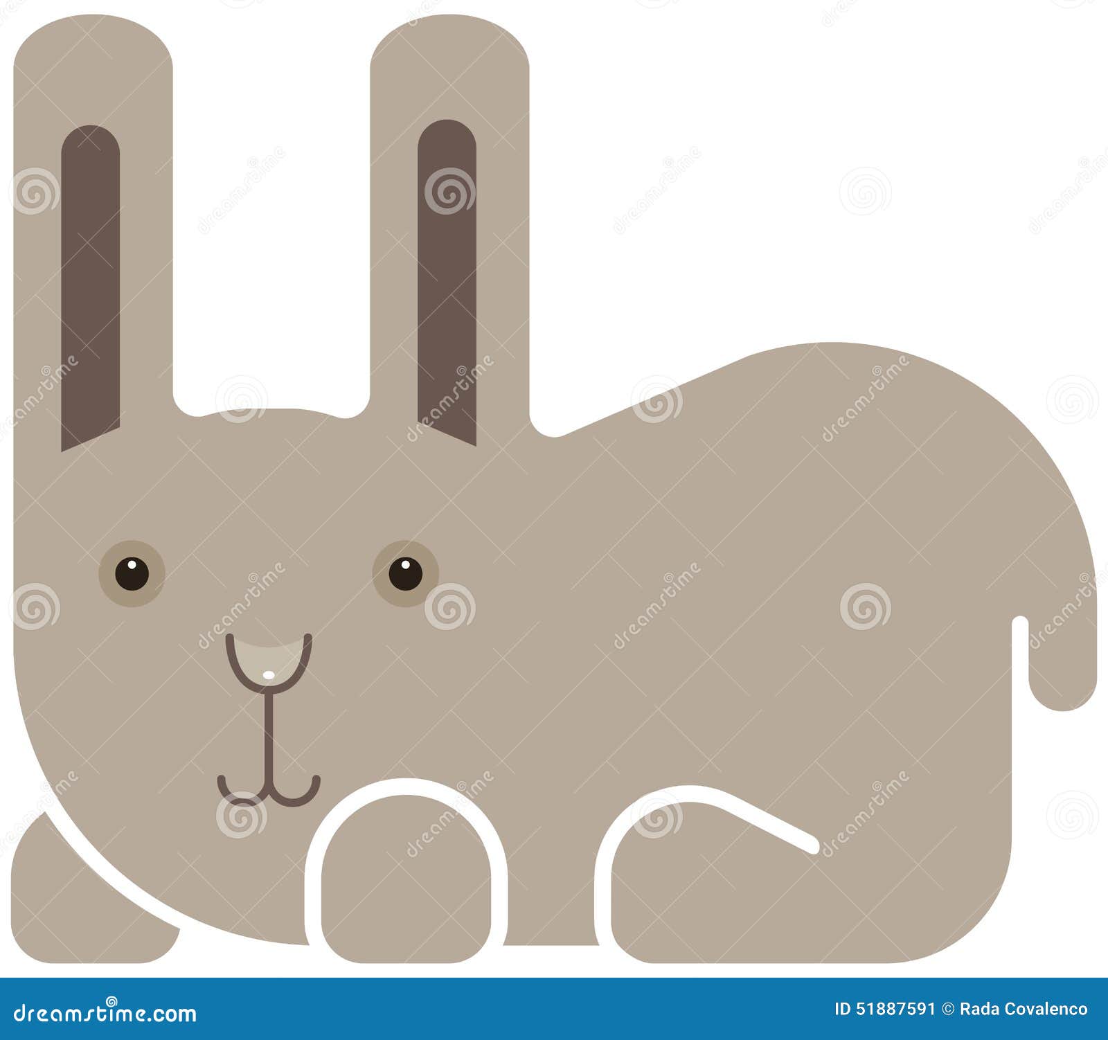 Rabbit icon stock vector. Illustration of icon, animal - 51887591