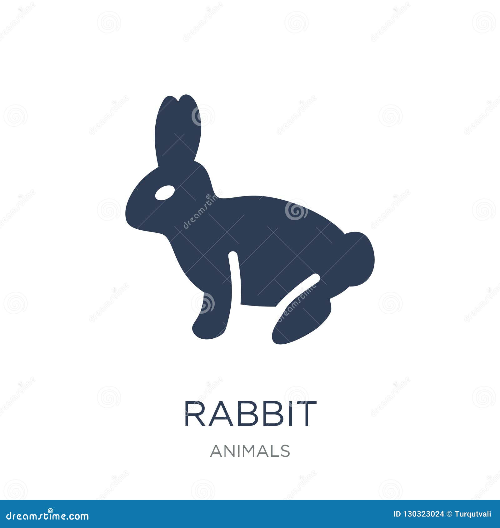 Rabbit Icon. Trendy Flat Vector Rabbit Icon on White Background Stock ...