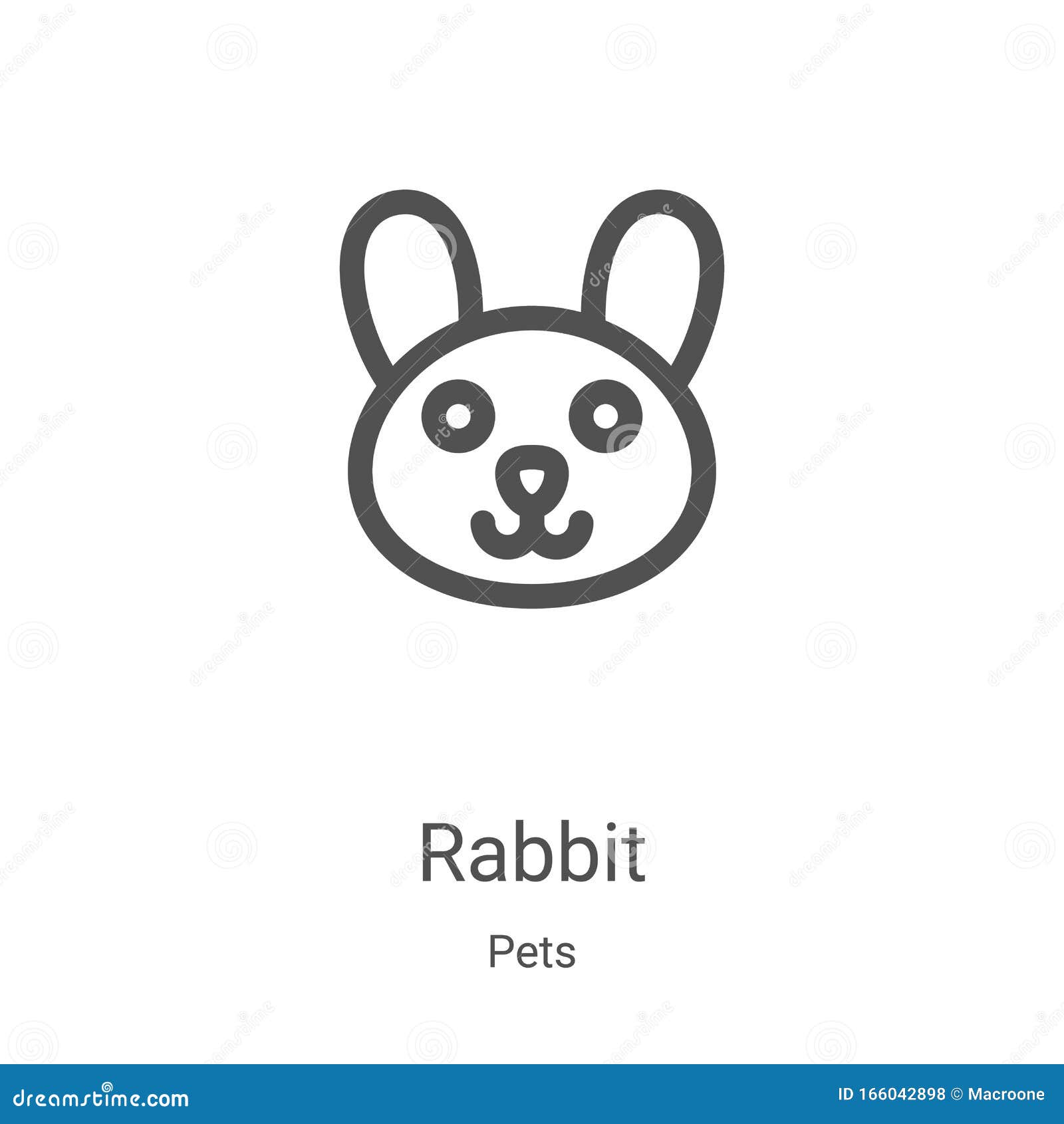 Rabbit Icon Vector from Pets Collection. Thin Line Rabbit Outline Icon ...