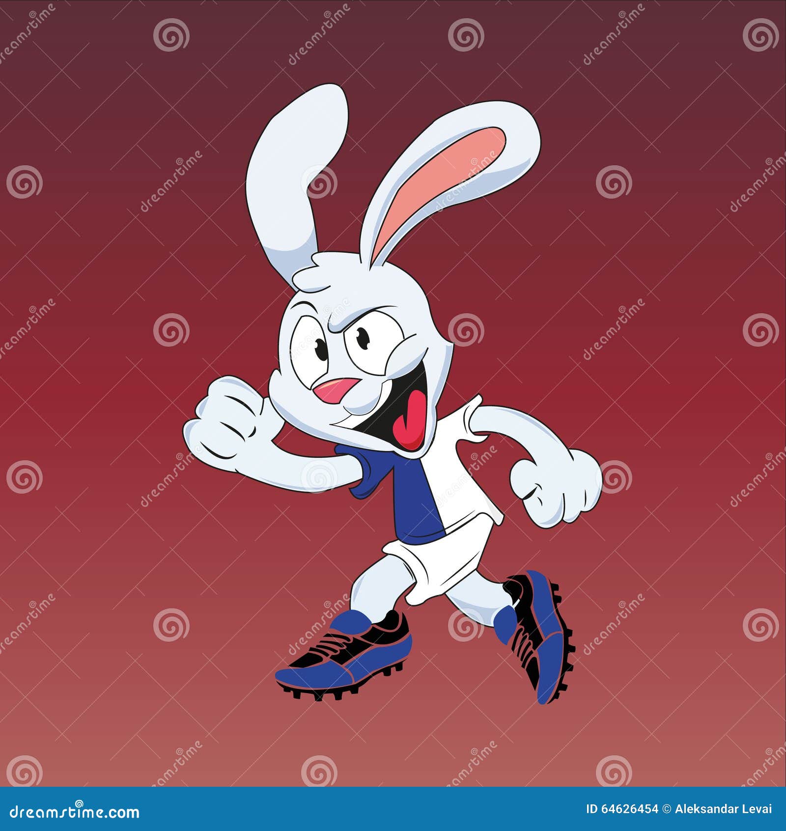 Rabbit Illustration stock illustration. Illustration of soccer - 64626454