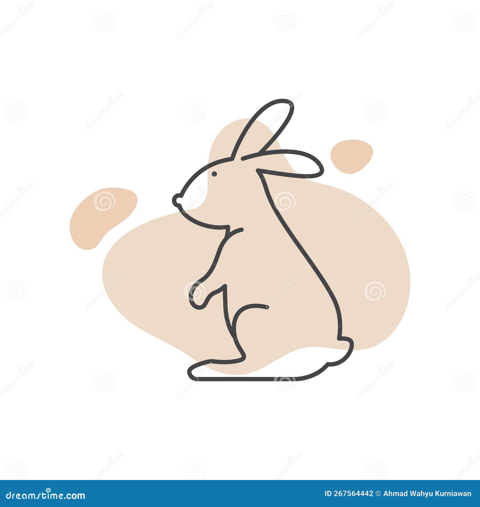 Rabbit illustration stock vector. Illustration of bunny - 267564442