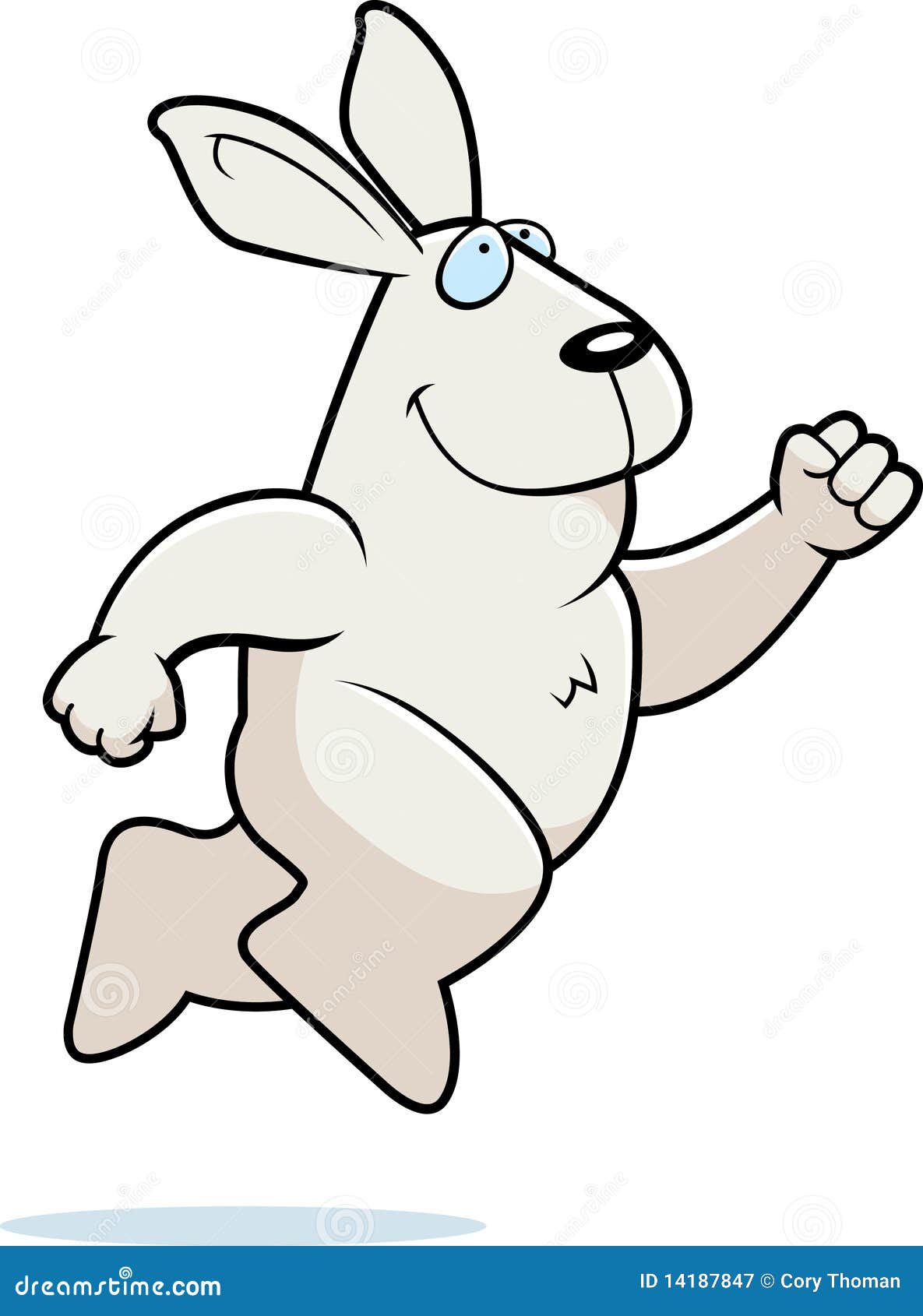 Rabbit Jumping stock vector. Illustration of bunny, animal - 14187847