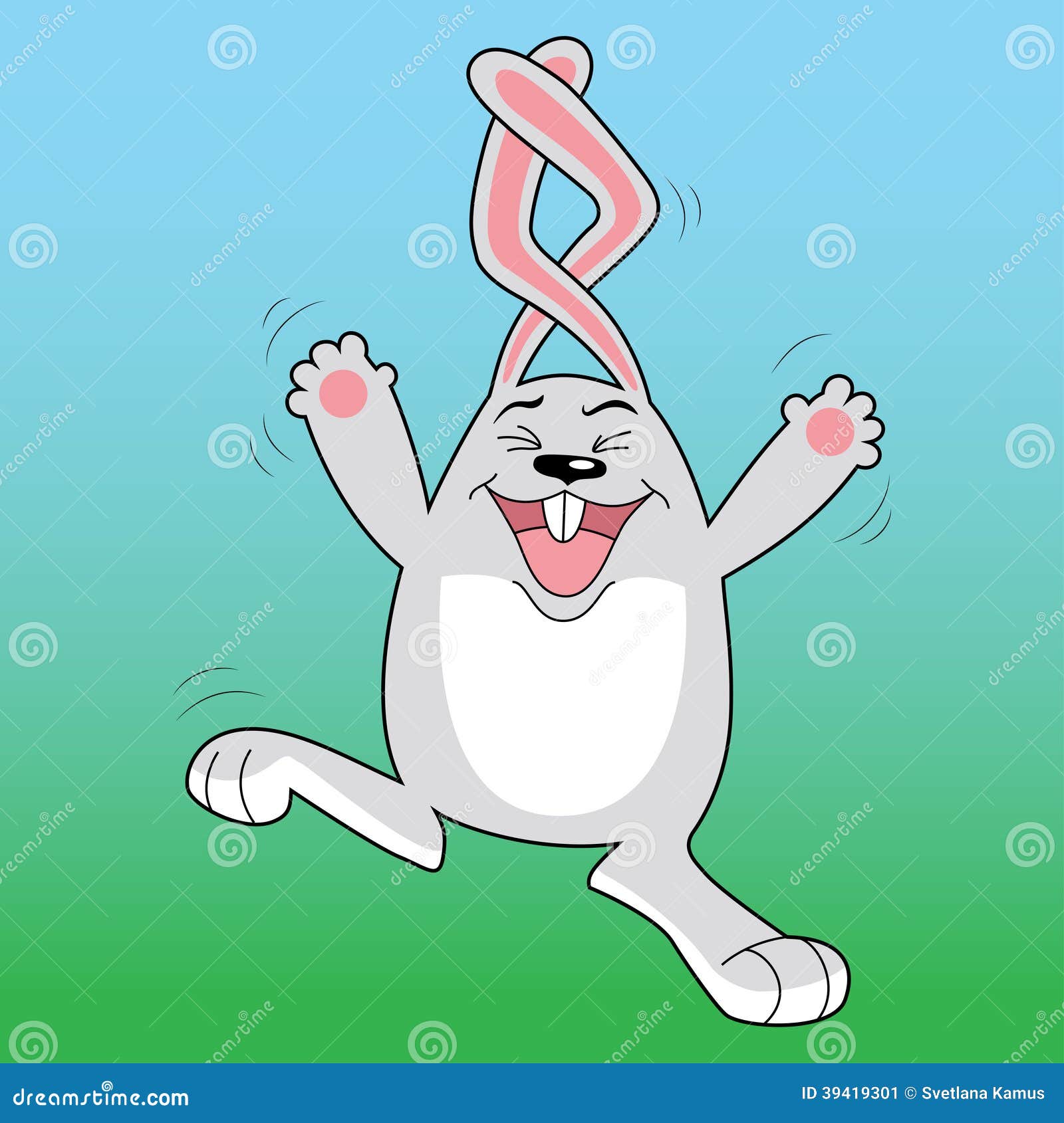 Rabbit stock vector. Illustration of animal, rabbit, smile - 39419301