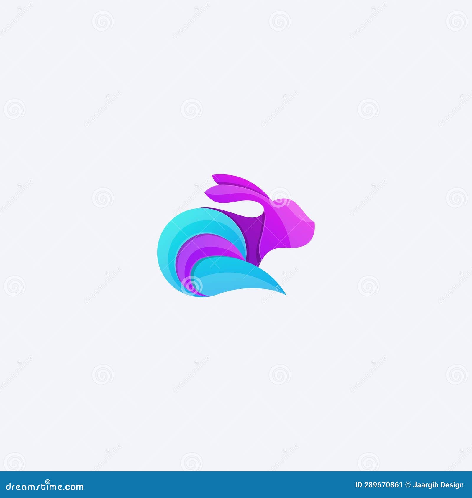 Rabbit jumping logo stock vector. Illustration of animal - 289670861