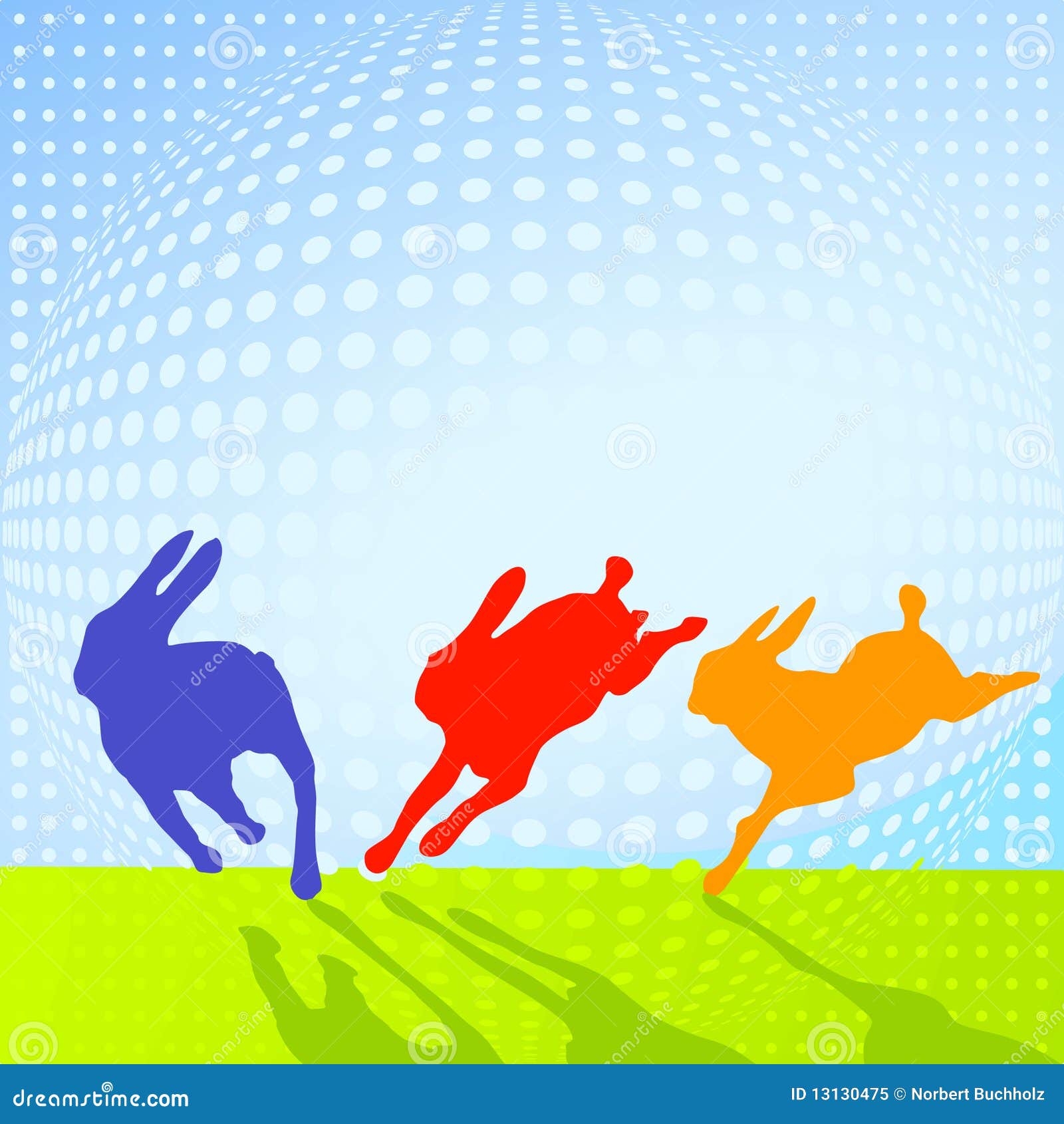 The rabbit jumps stock vector. Illustration of spring - 13130475