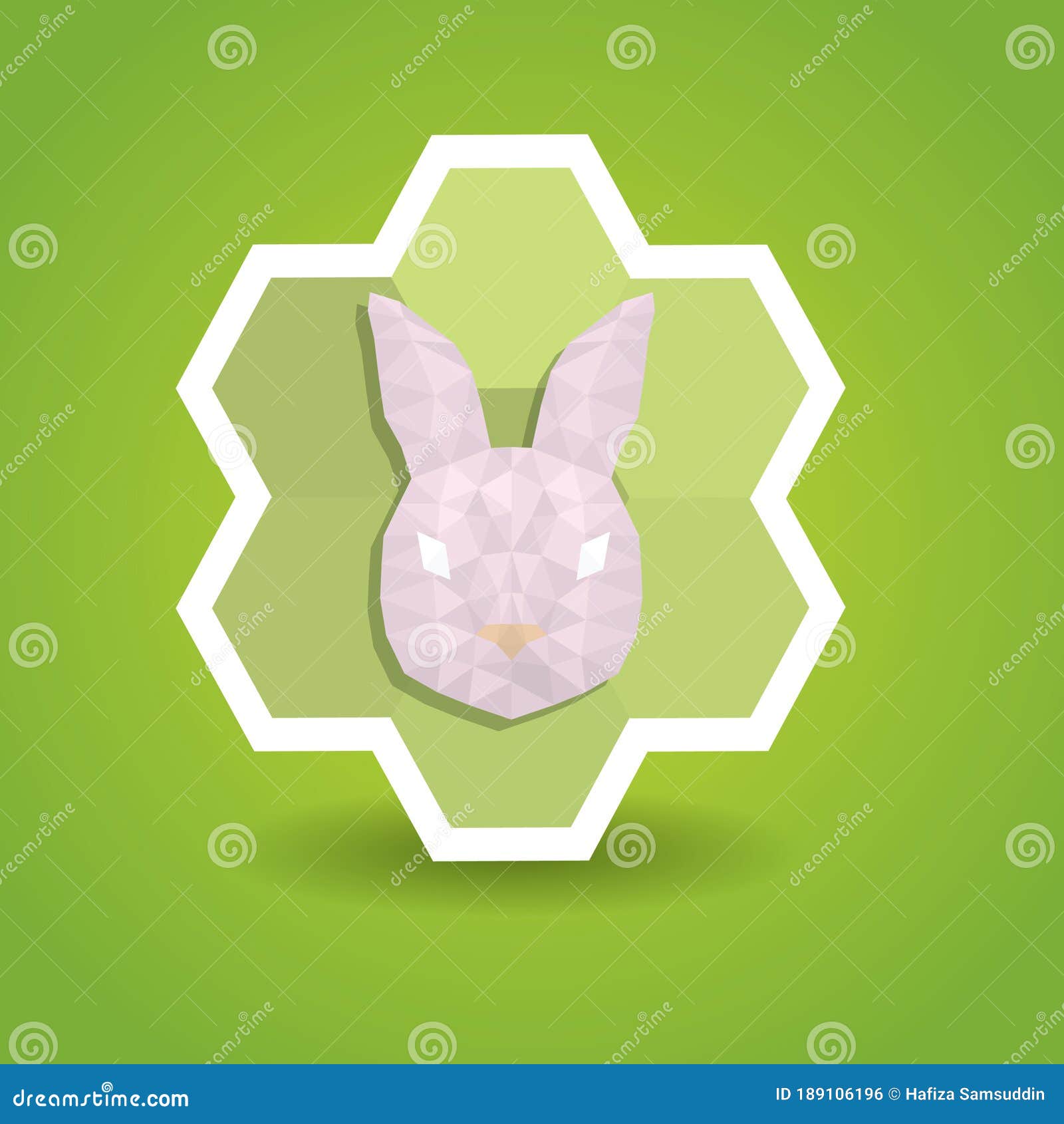 Rabbit Label. Vector Illustration Decorative Design Stock Vector ...