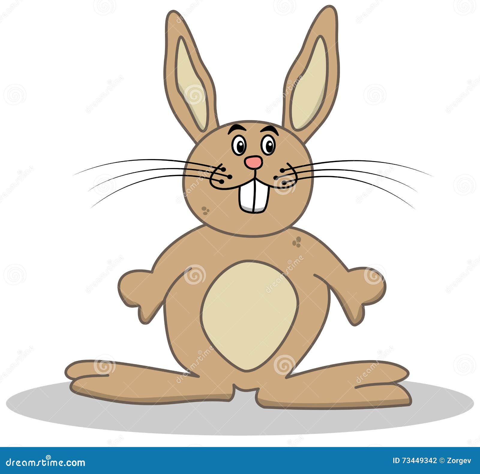 Rabbit with large teeth stock illustration. Illustration of breeding ...