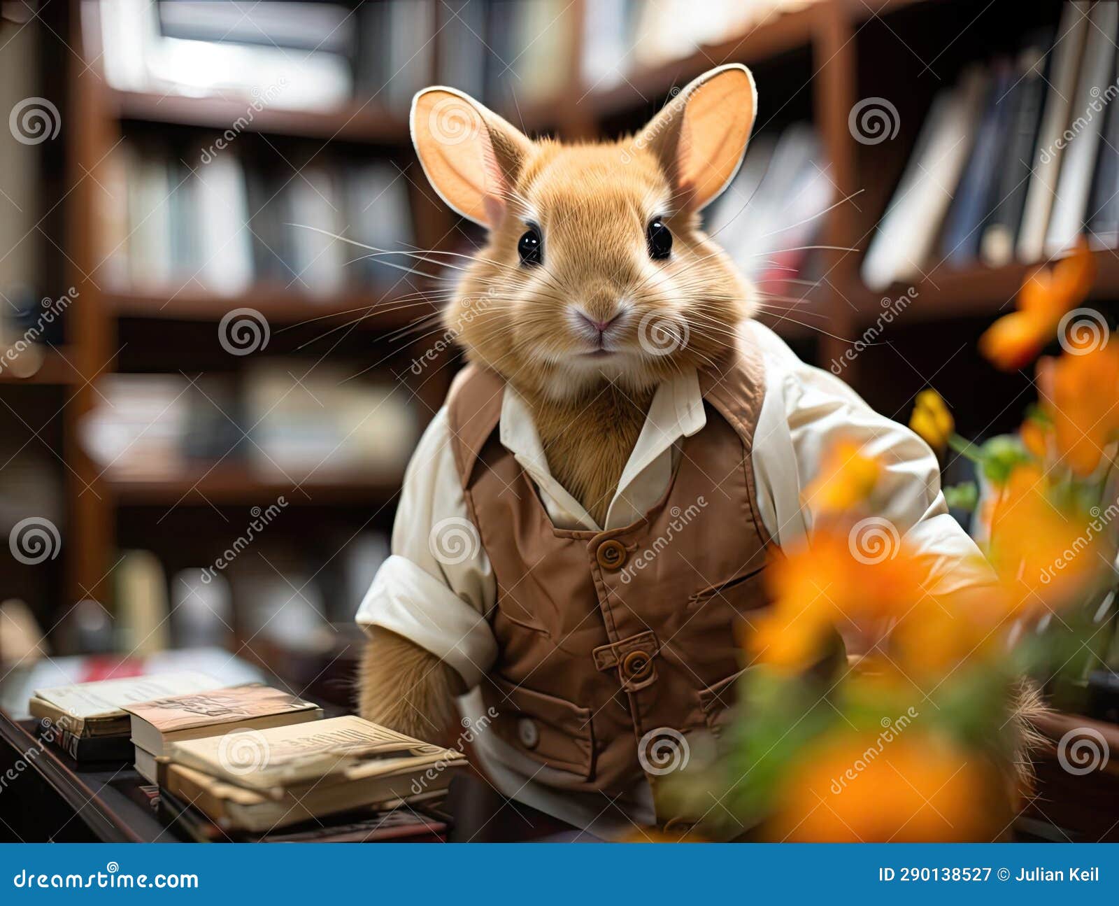 Rabbit Librarian Sorting Books Camera ISO Aperture Shutter Stock ...