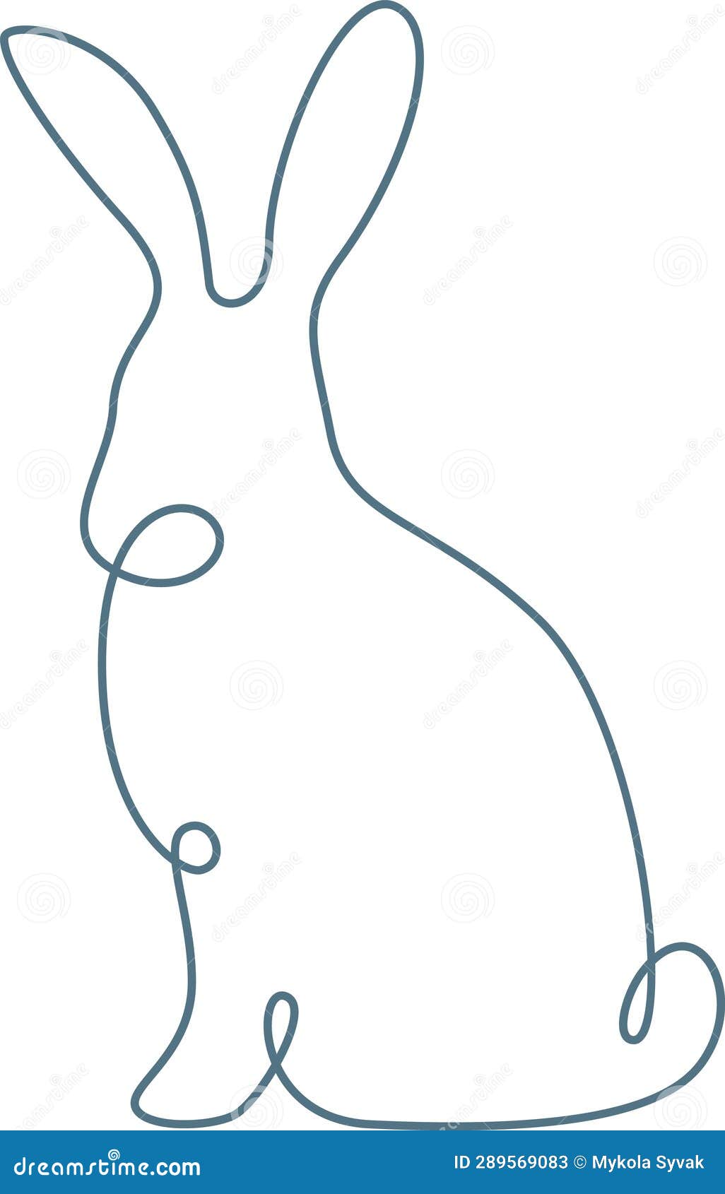 Rabbit Lined Animal stock vector. Illustration of cute - 289569083