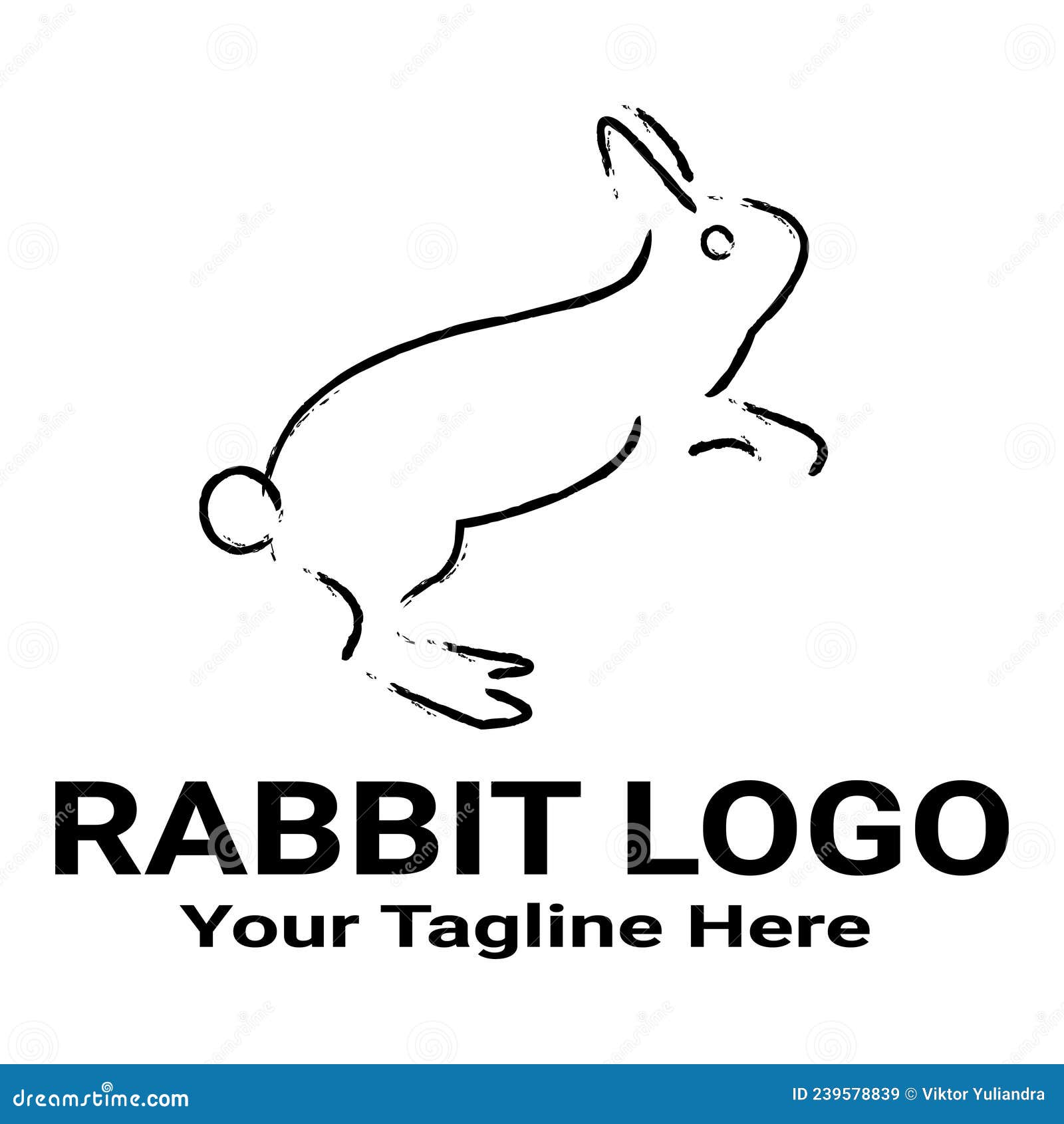 Rabbit Logo Design. Suitable for Organization and Company Logos. Stock ...
