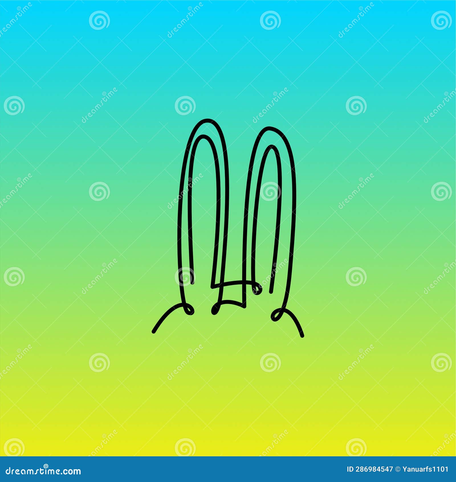 Rabbit Logo Design Concept. Lined Rabbit Logo Template Stock Vector ...