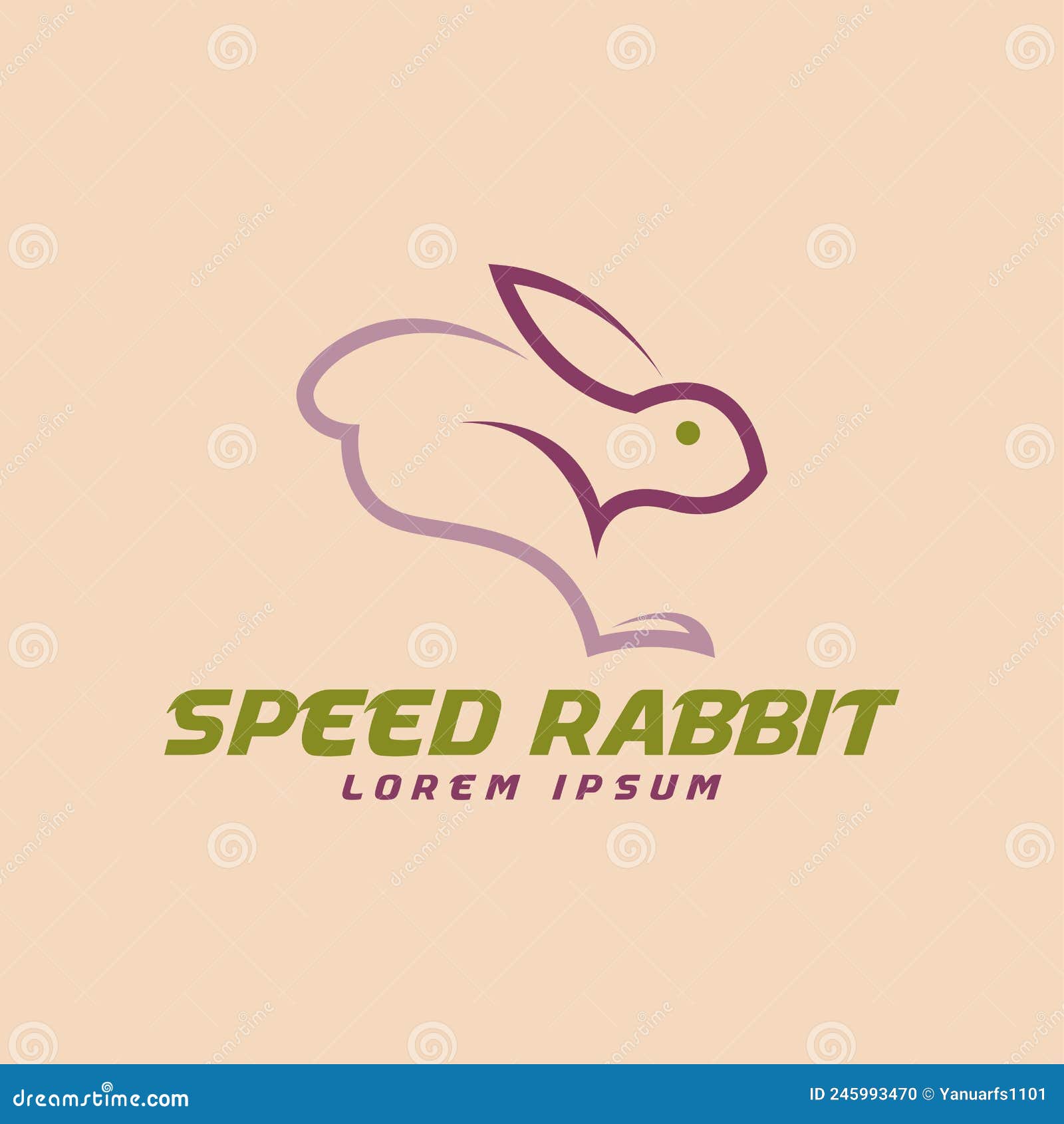 Rabbit Logo Design Concept Vector Stock Vector - Illustration of label ...