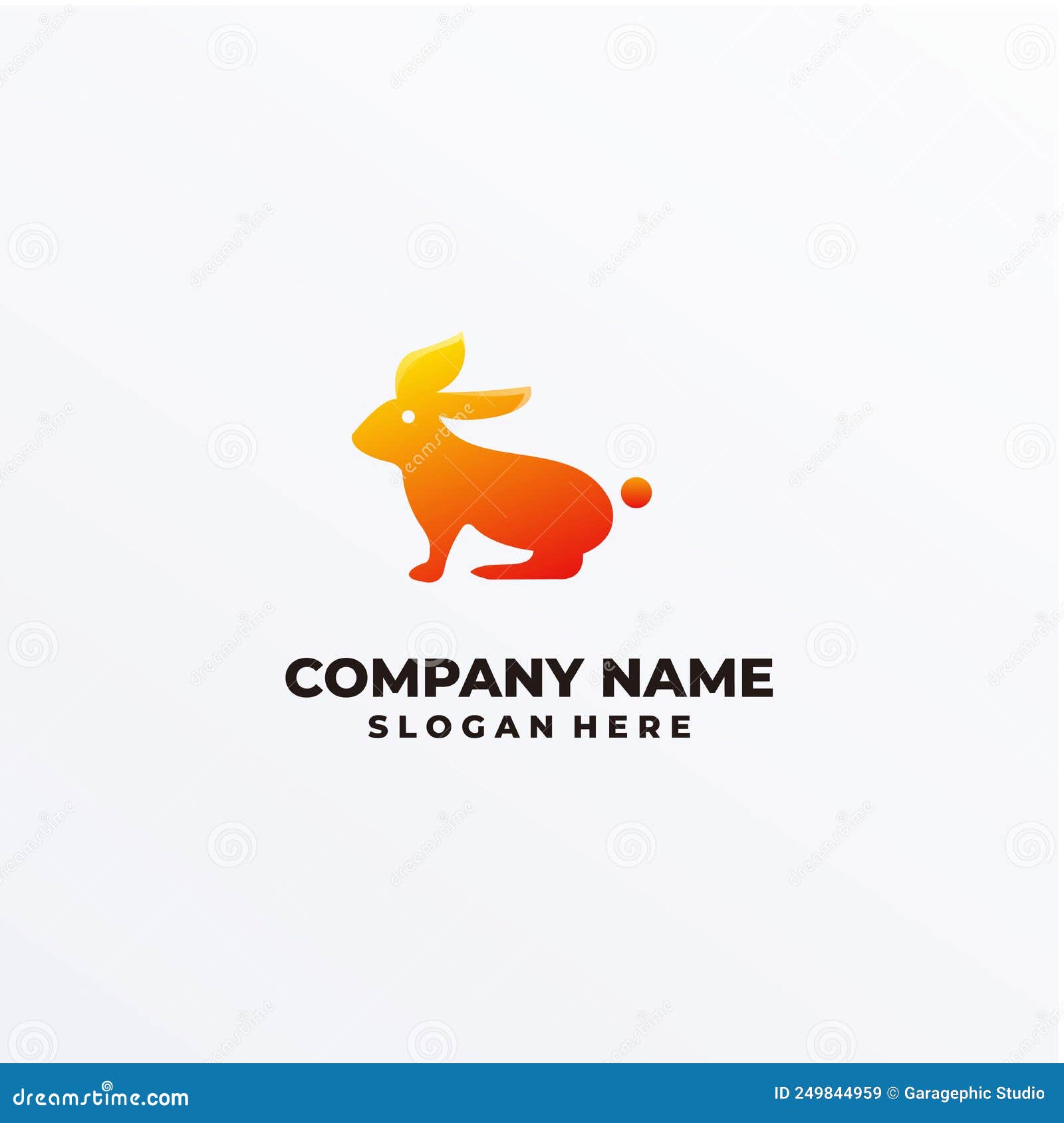 Rabbit Logo Design Template Stock Illustration - Illustration of ...