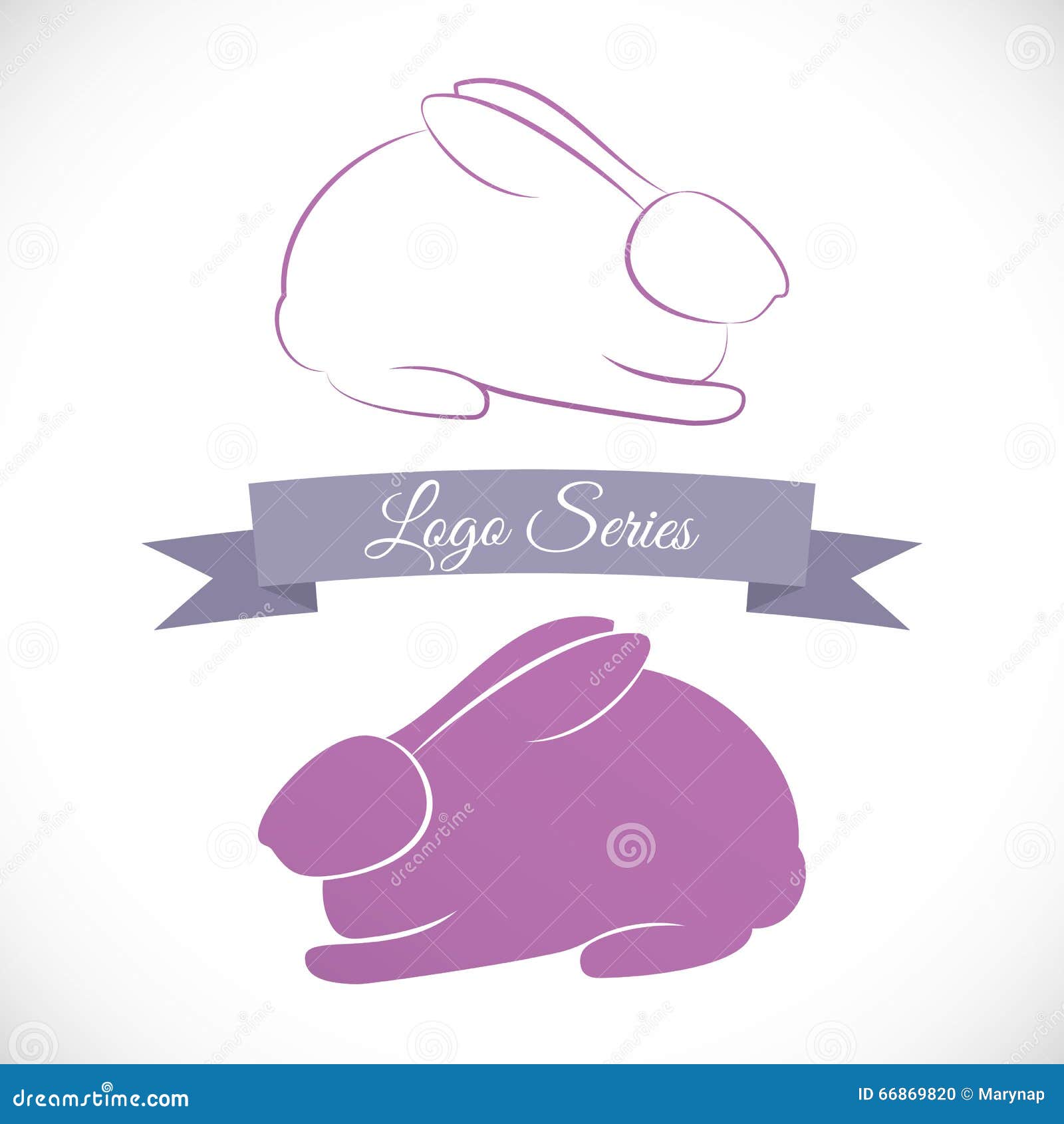 Rabbit Logo Design Variations Stock Vector - Illustration of abstract ...