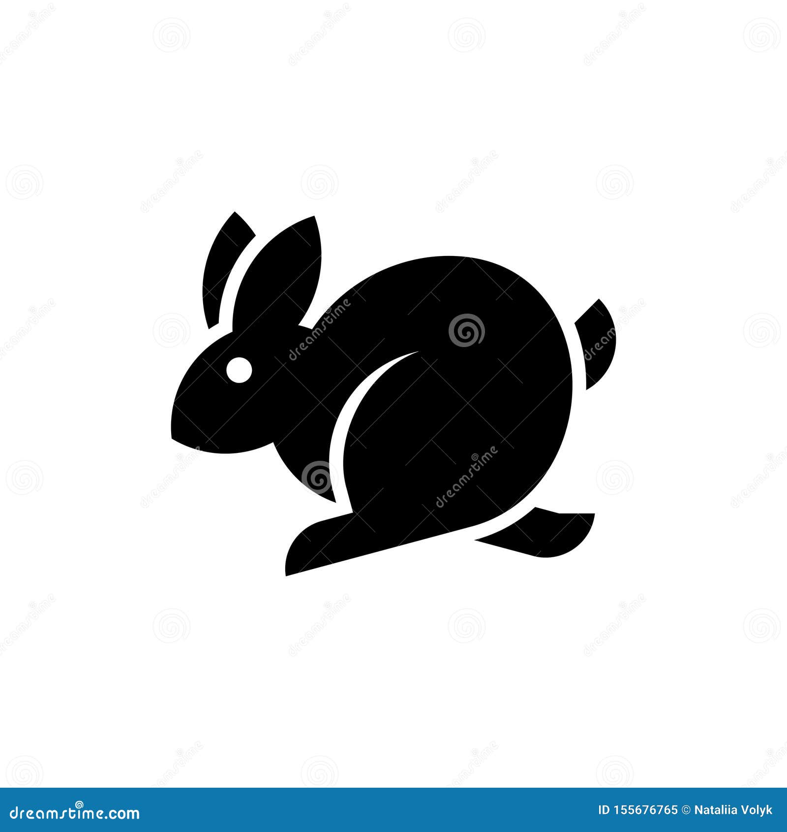 Rabbit logo stock vector. Illustration of cute, simple - 155676765