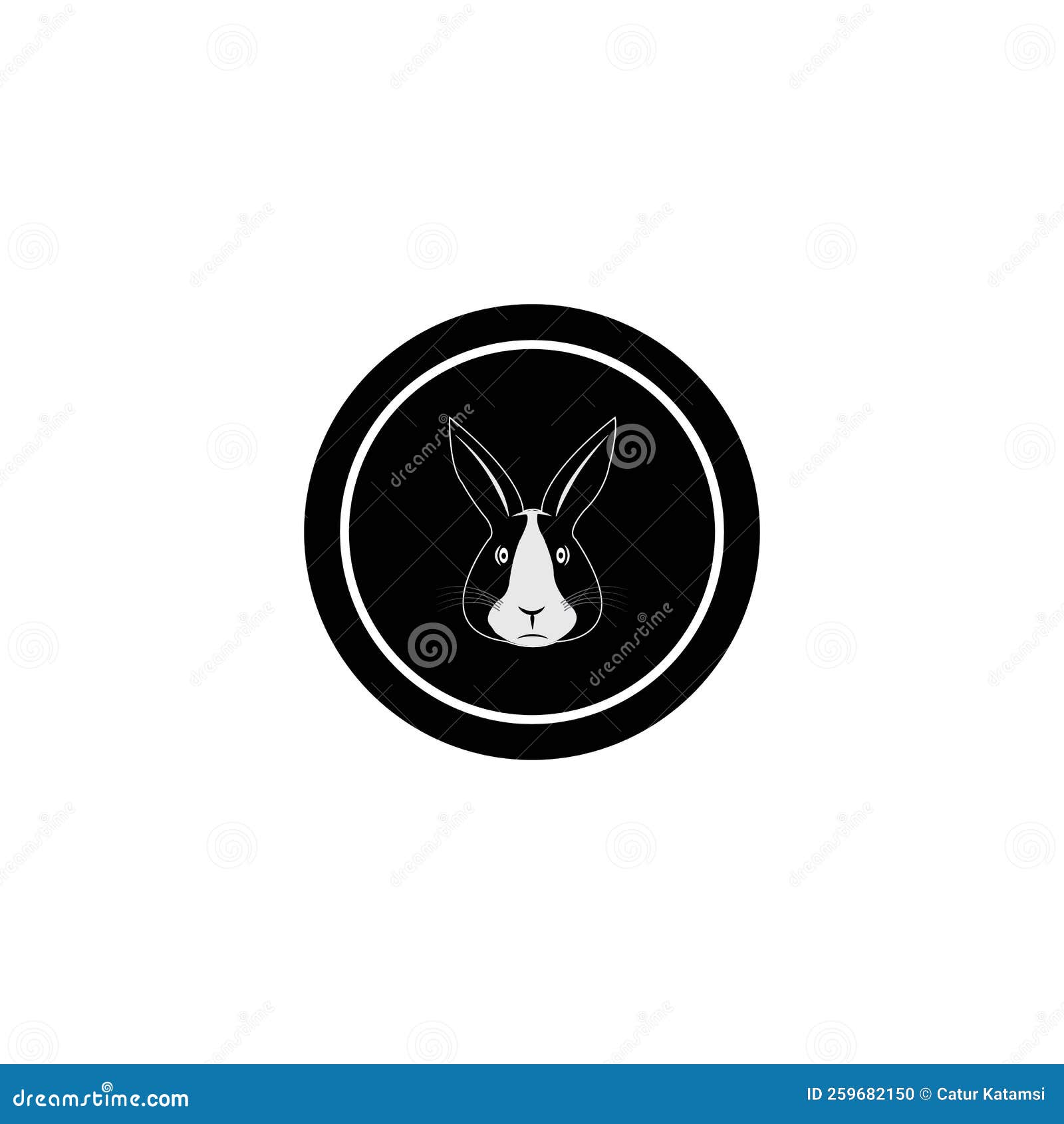 Rabbit logo icon vector stock illustration. Illustration of drawing ...