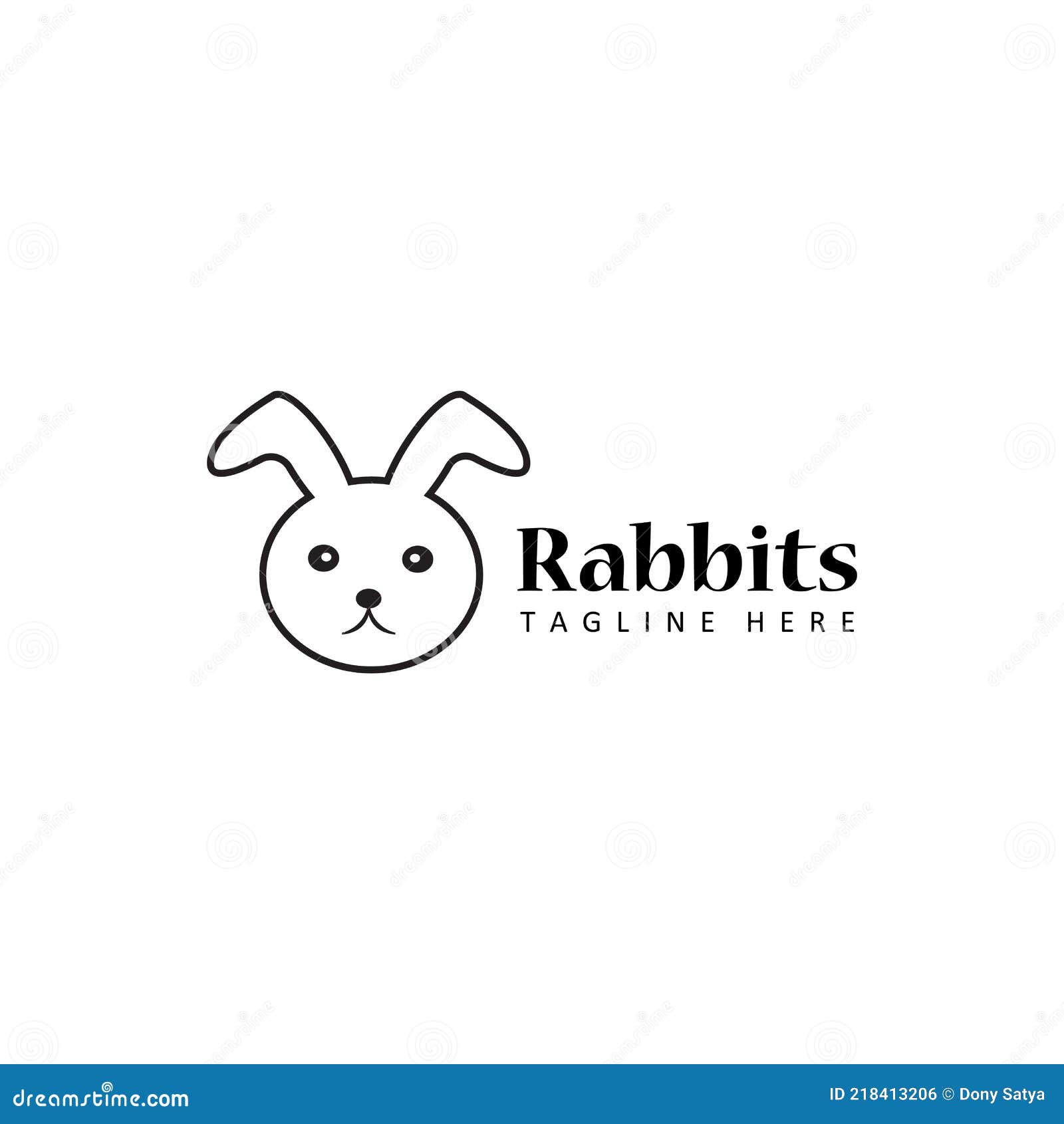 Rabbit Logo Template Design Vector for Pets Shop Stock Vector ...