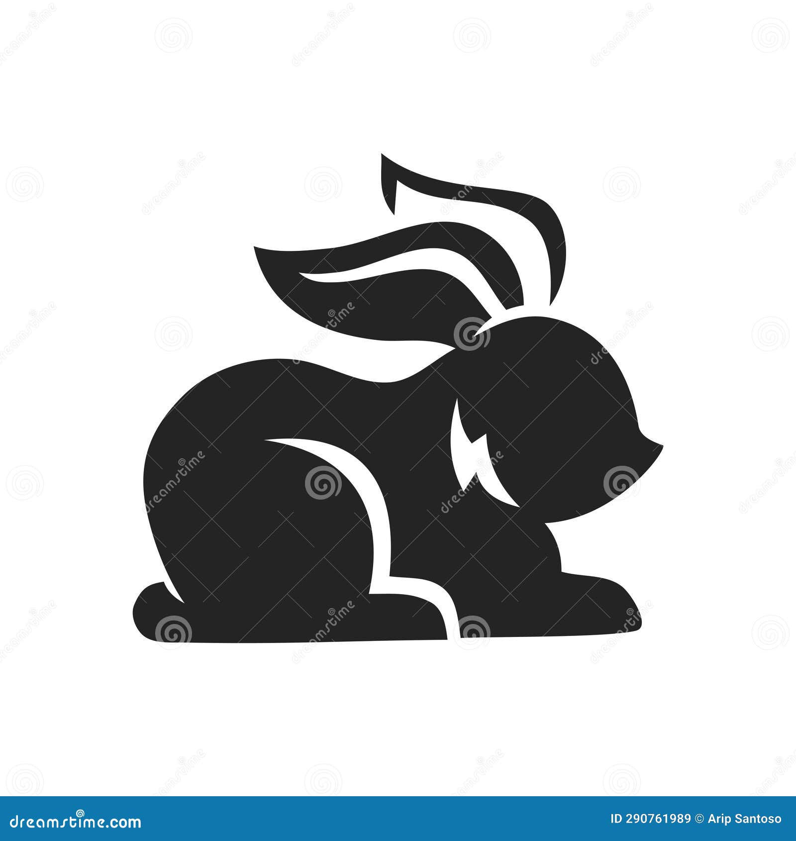 Rabbit Logo Template Isolated. Brand Identity. Icon Abstract Vector ...