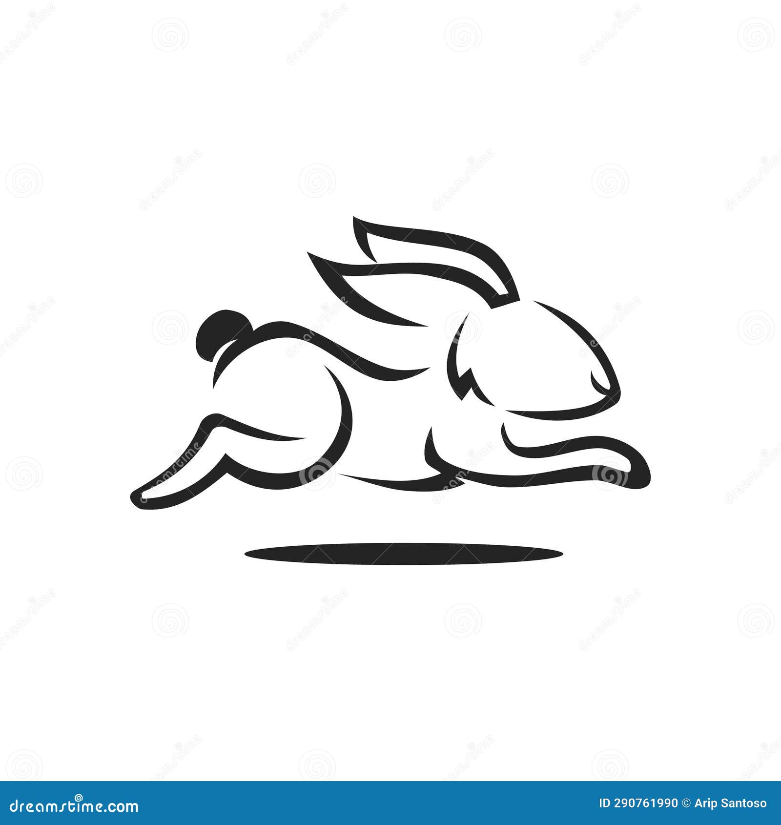 Rabbit Logo Template Isolated. Brand Identity. Icon Abstract Vector ...