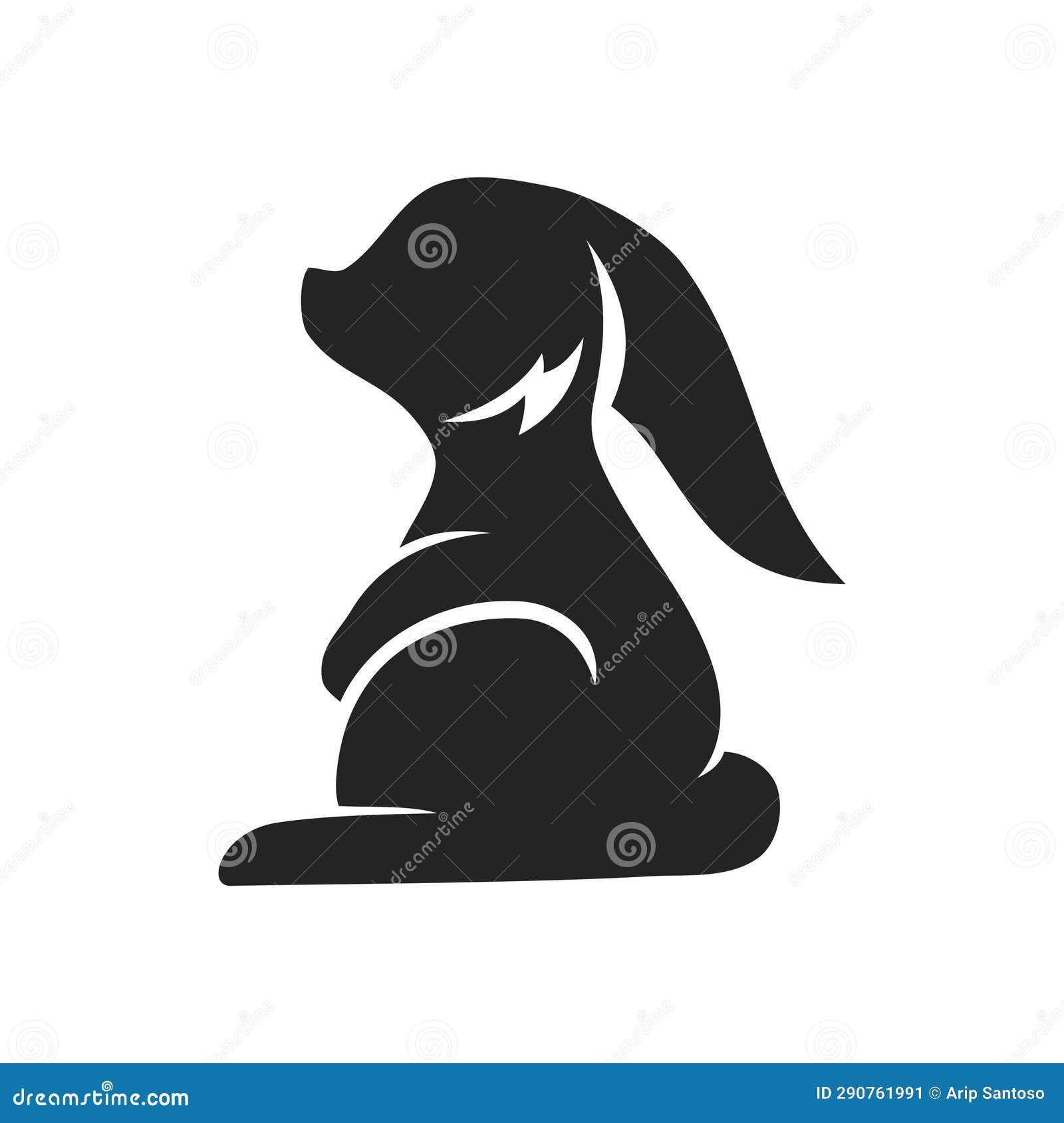 Rabbit Logo Template Isolated. Brand Identity. Icon Abstract Vector ...