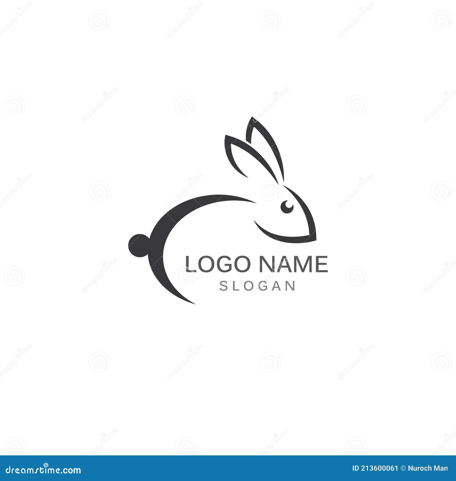 Rabbit Logo Template Vector Icon Illustration Design. Stock Vector ...
