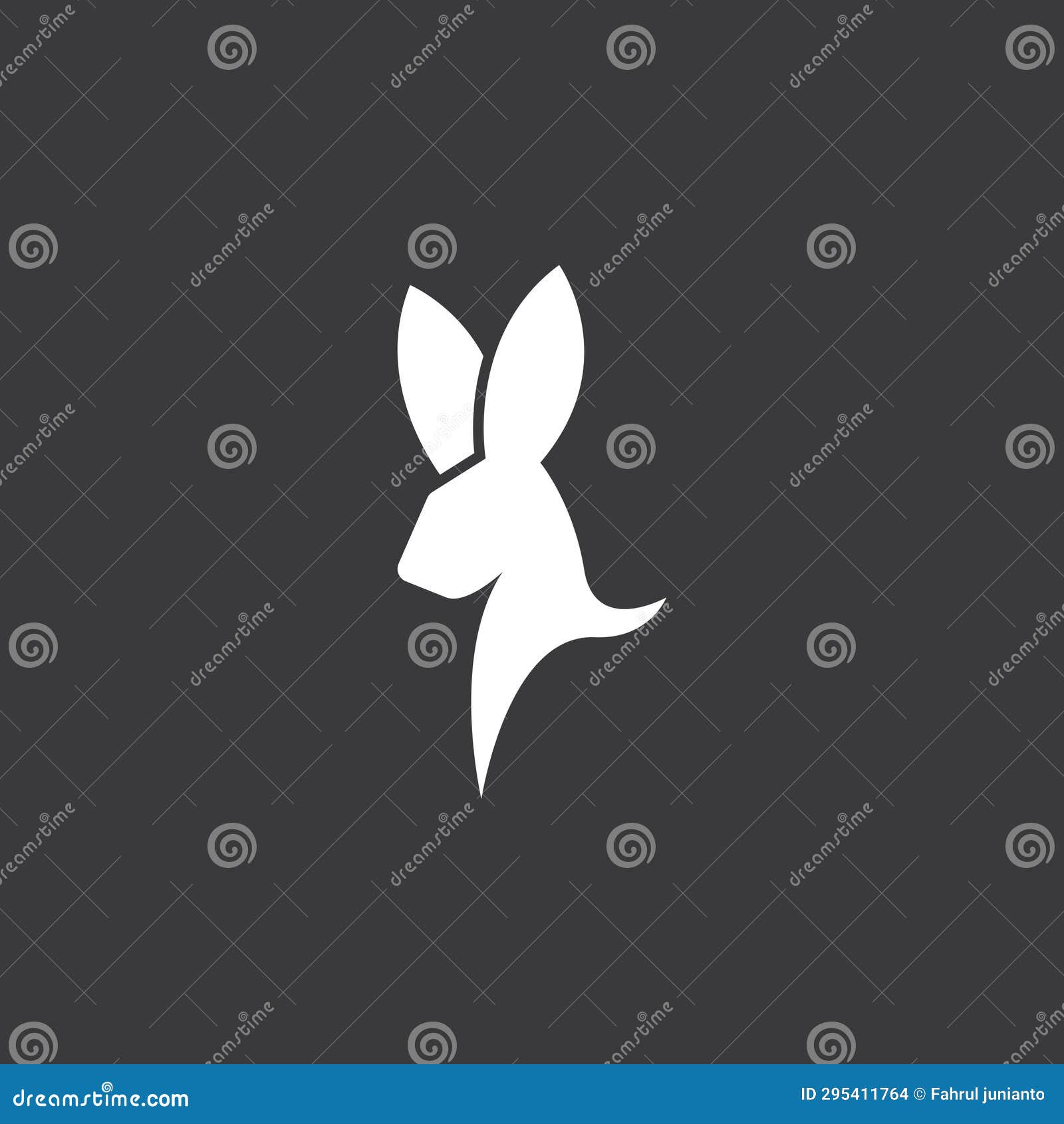 Rabbit Logo Vector Art Template Illustration Stock Vector ...