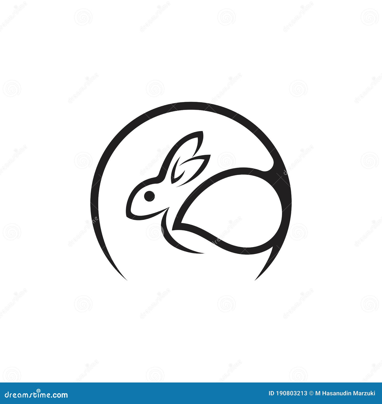 Rabbit logo vector stock vector. Illustration of creative - 190803213