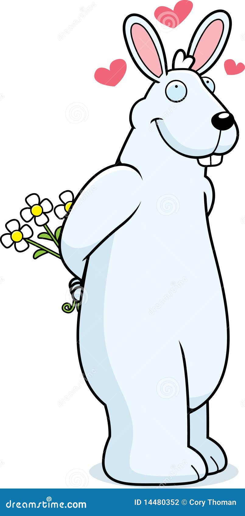 Rabbit in Love stock vector. Illustration of love, cartoon - 14480352