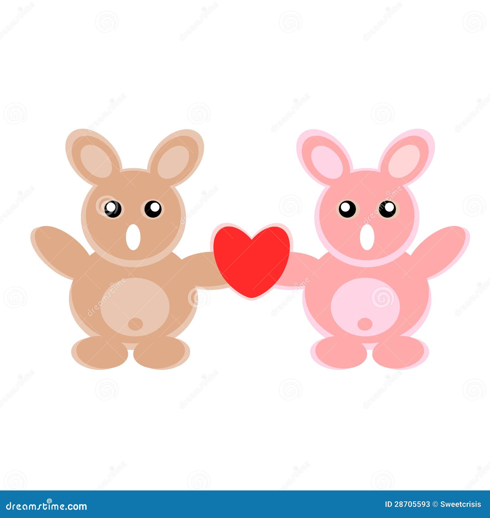 Rabbit in love concept stock vector. Illustration of rabbit - 28705593