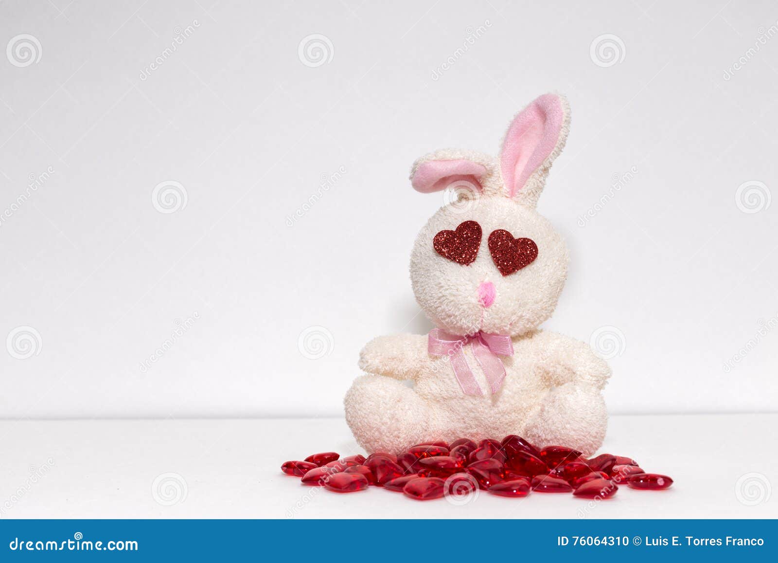 Rabbit in Love stock photo. Image of pink, rabbit, large - 76064310