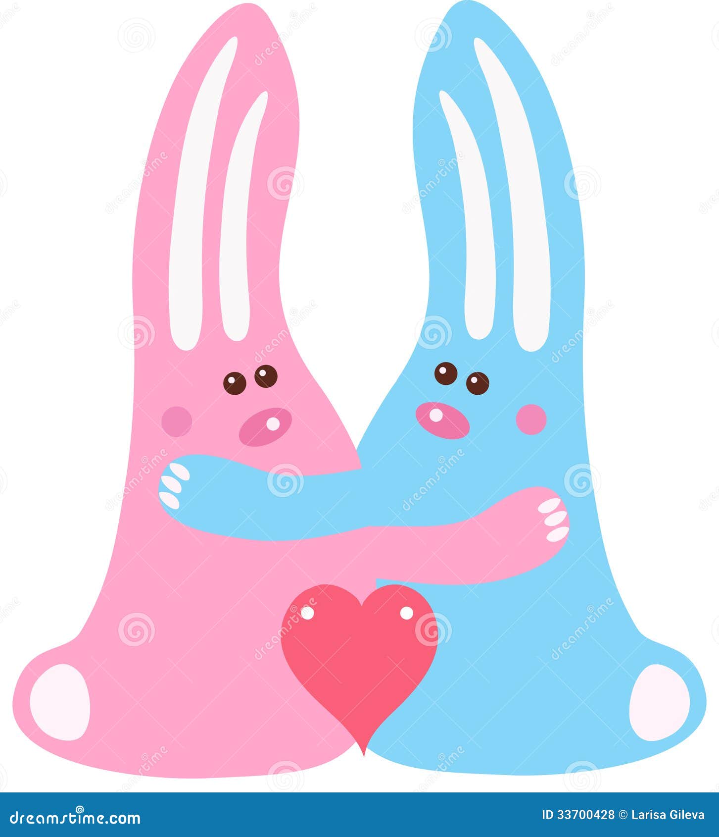 Rabbit Love stock vector. Illustration of pink, bunny - 33700428