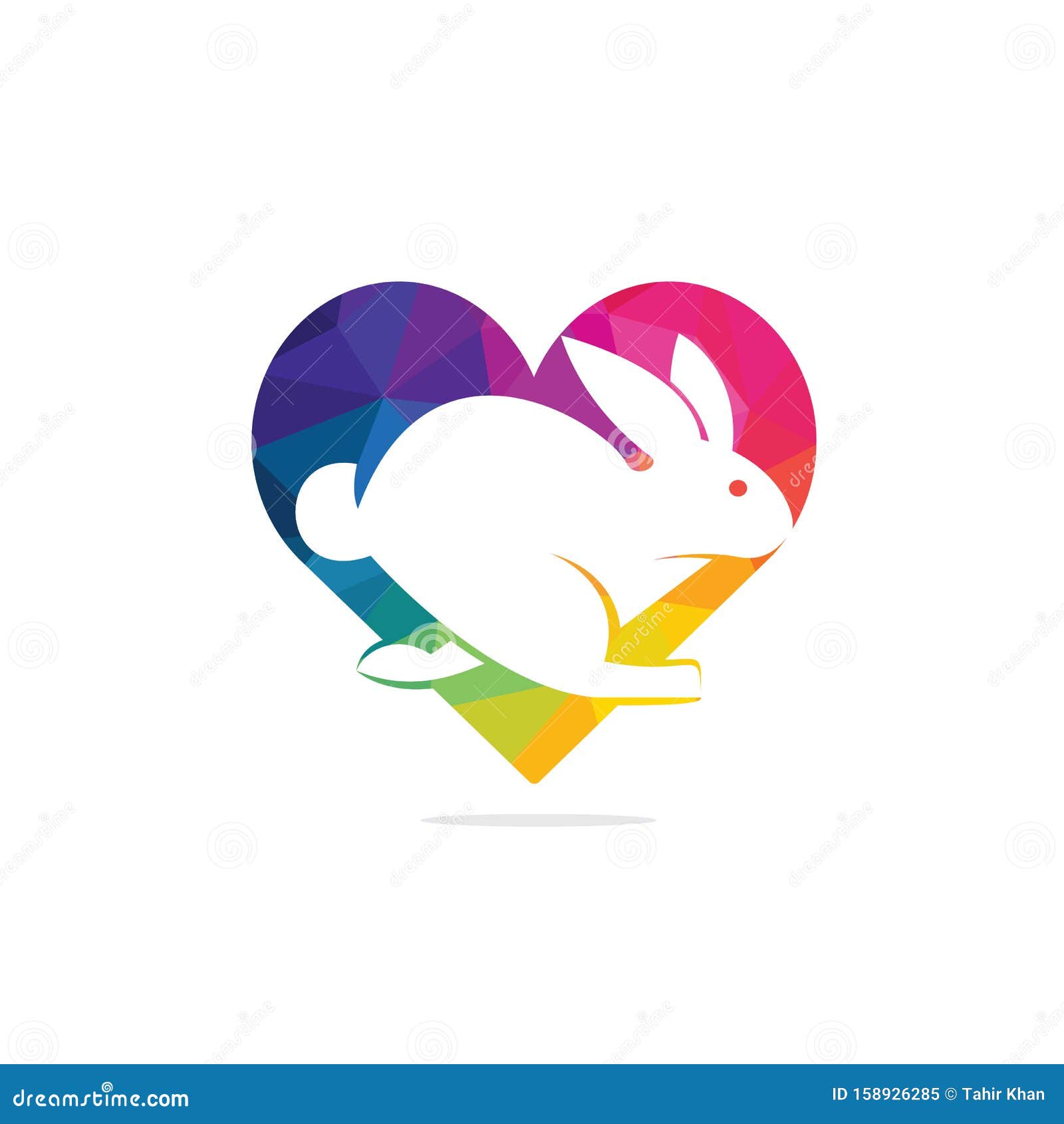 Rabbit vector logo design. stock vector. Illustration of animal - 158926285