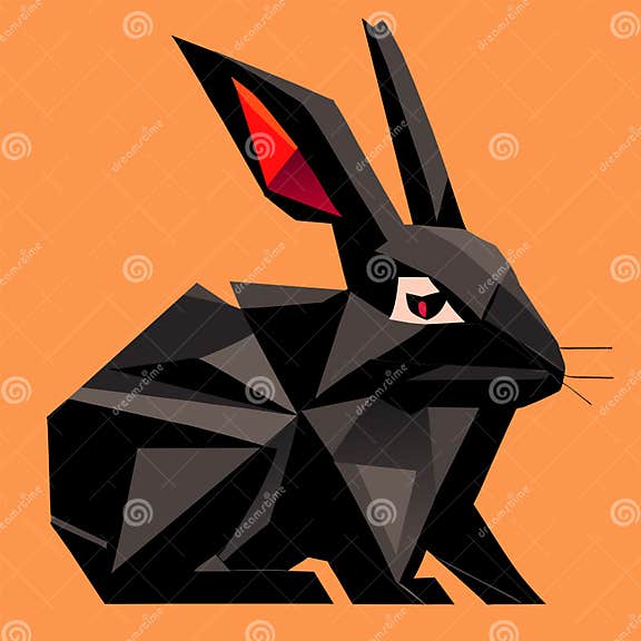 Rabbit in a Low Poly Style. Vector Illustration of a Rabbit Stock ...