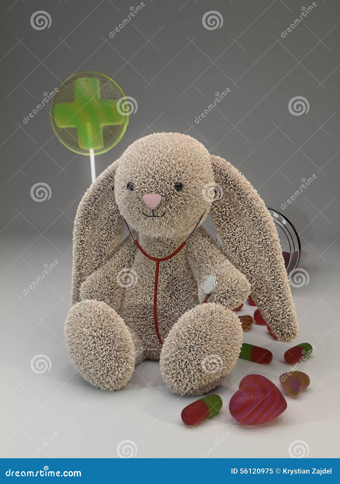 Rabbit M.D stock illustration. Illustration of lollipop - 56120975