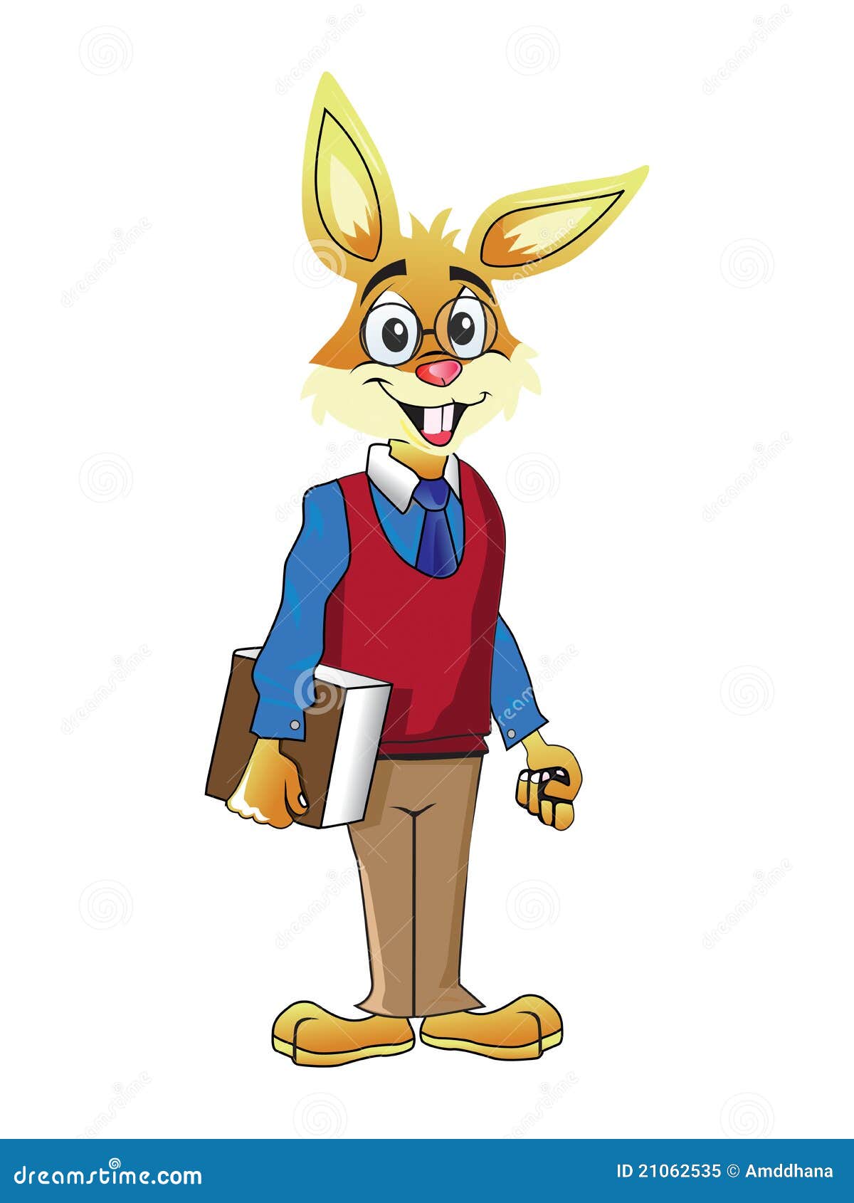 Rabbit mascot stock vector. Illustration of cute, uniform - 21062535