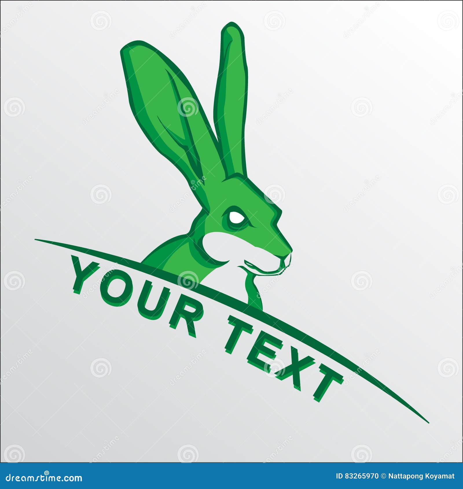 Rabbit Mascot Banner Mascot on Sport Stock Vector - Illustration of ...