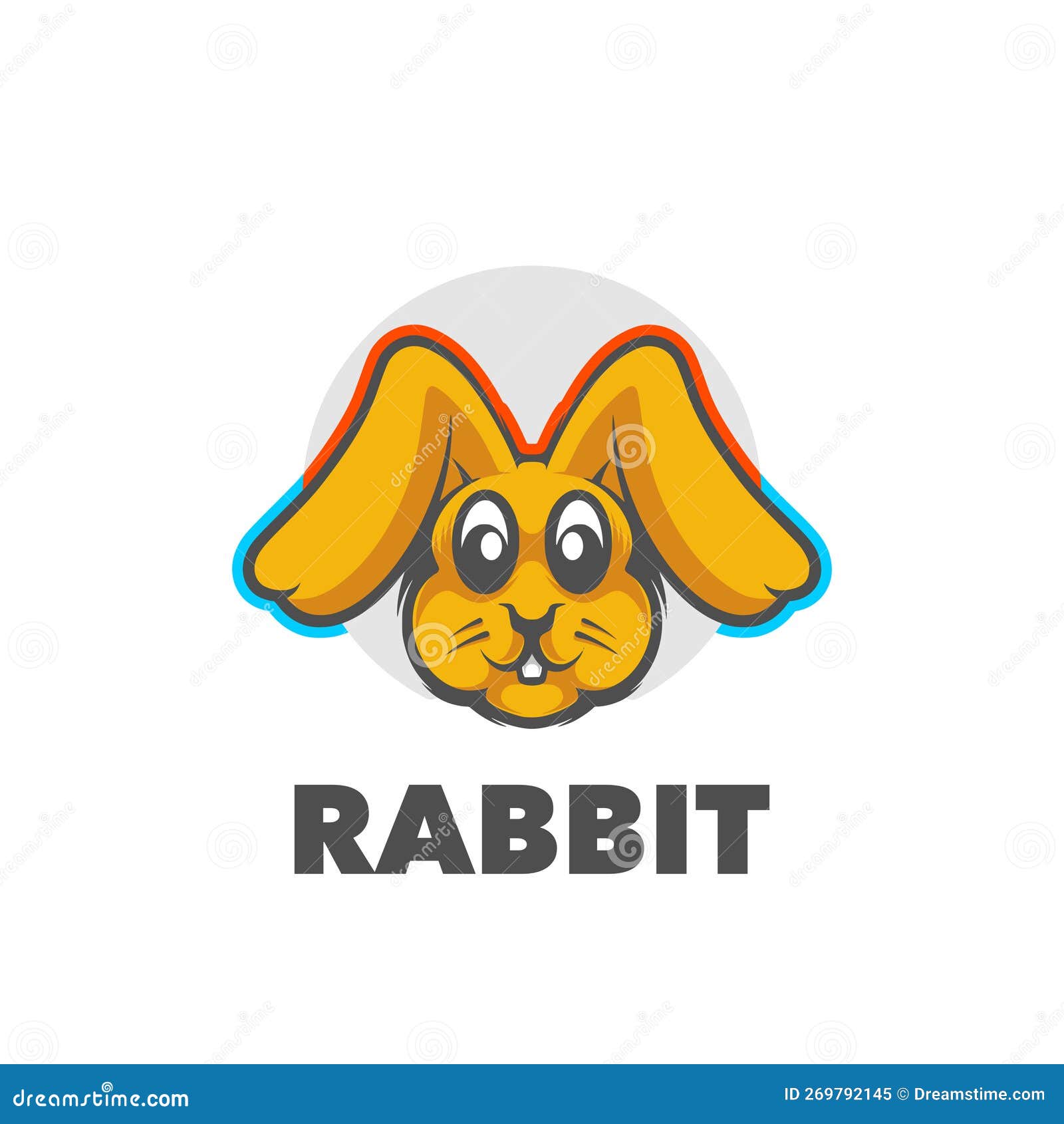 Rabbit mascot logo stock vector. Illustration of poster - 269792145