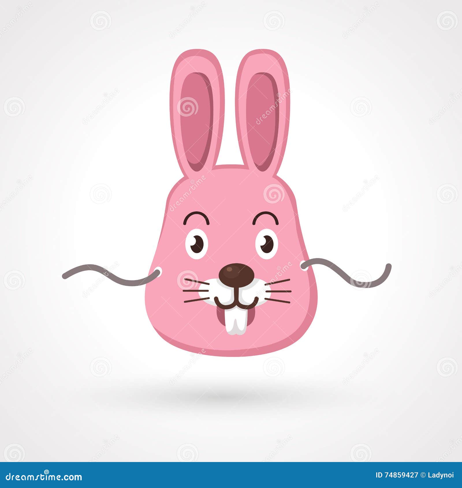 Rabbit mask icon stock vector. Illustration of party - 74859427