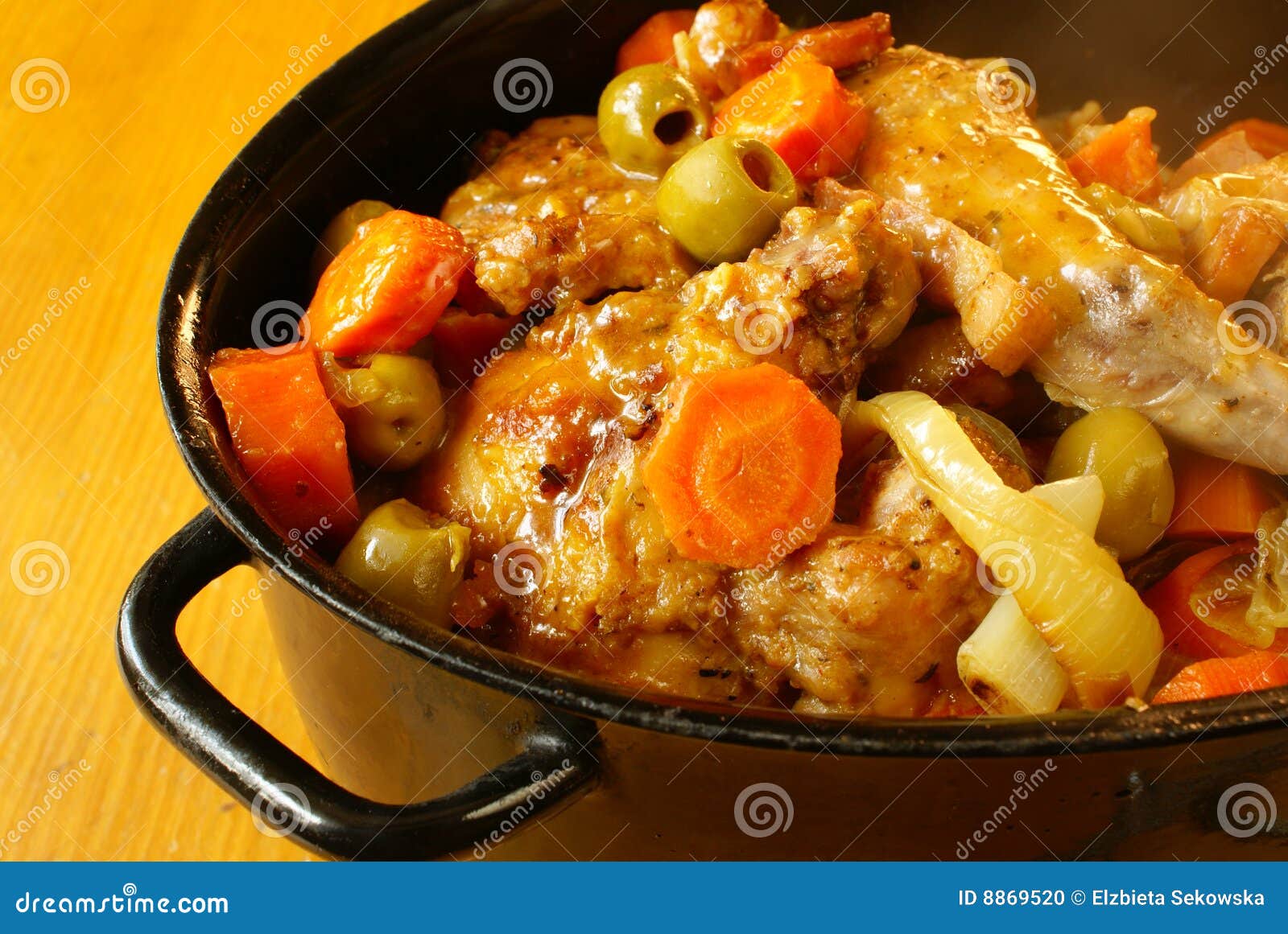 Rabbit meat stock photo. Image of carrot, olives, casserole - 8869520