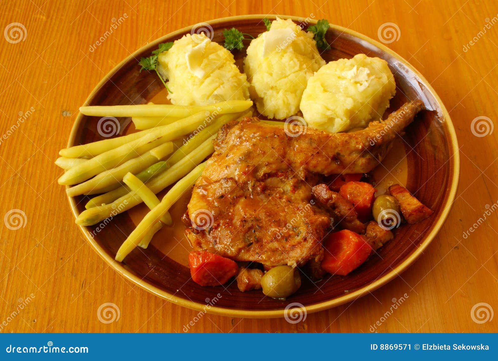 Rabbit meat stock image. Image of simmered, potatoes, stew - 8869571